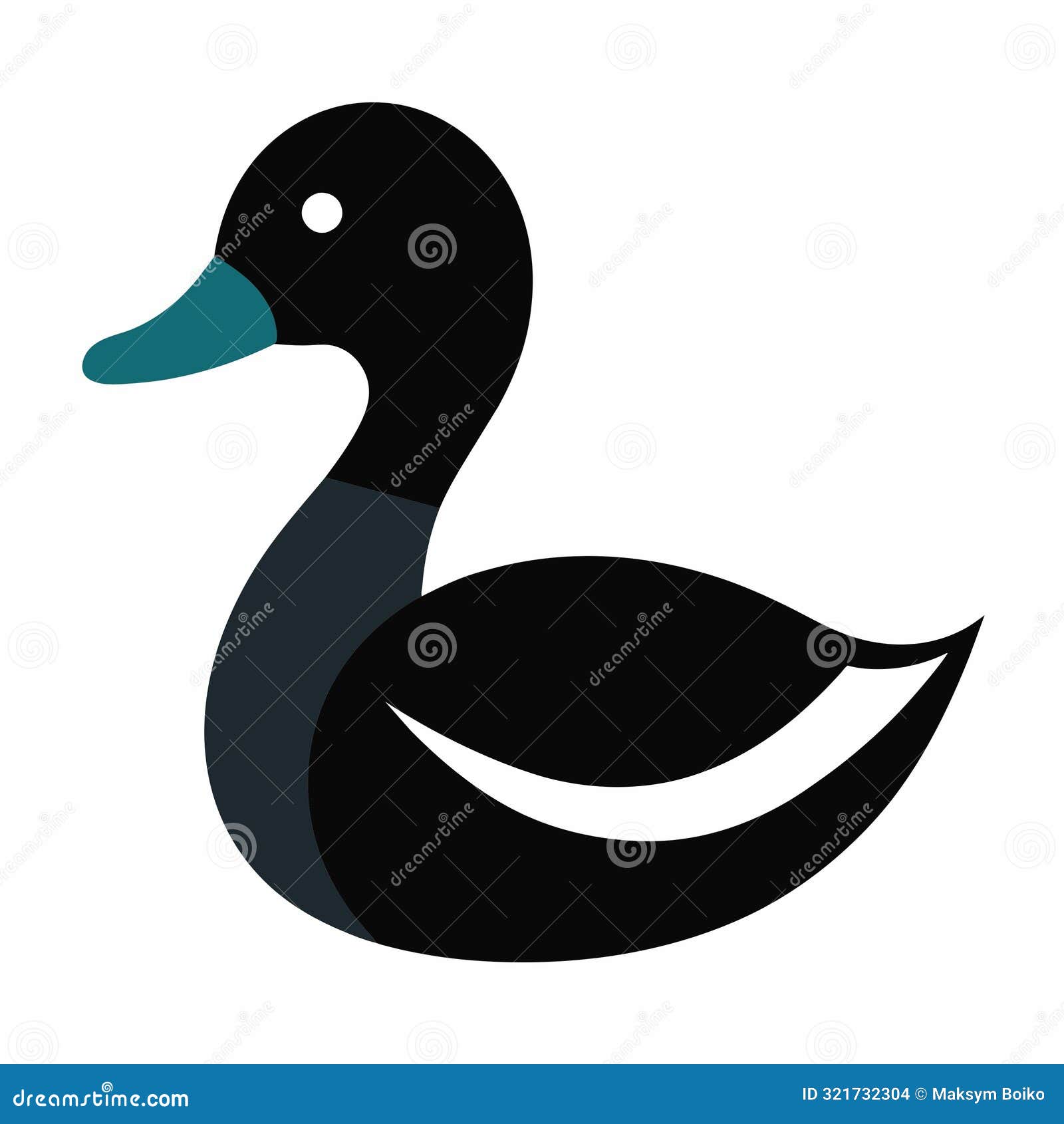 Canvasback Duck Knocks Icon Vector Illustration Stock Vector ...