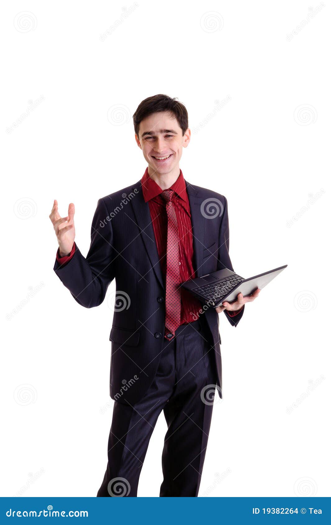 Canvasser with netbook stock photo. Image of isolated - 19382264