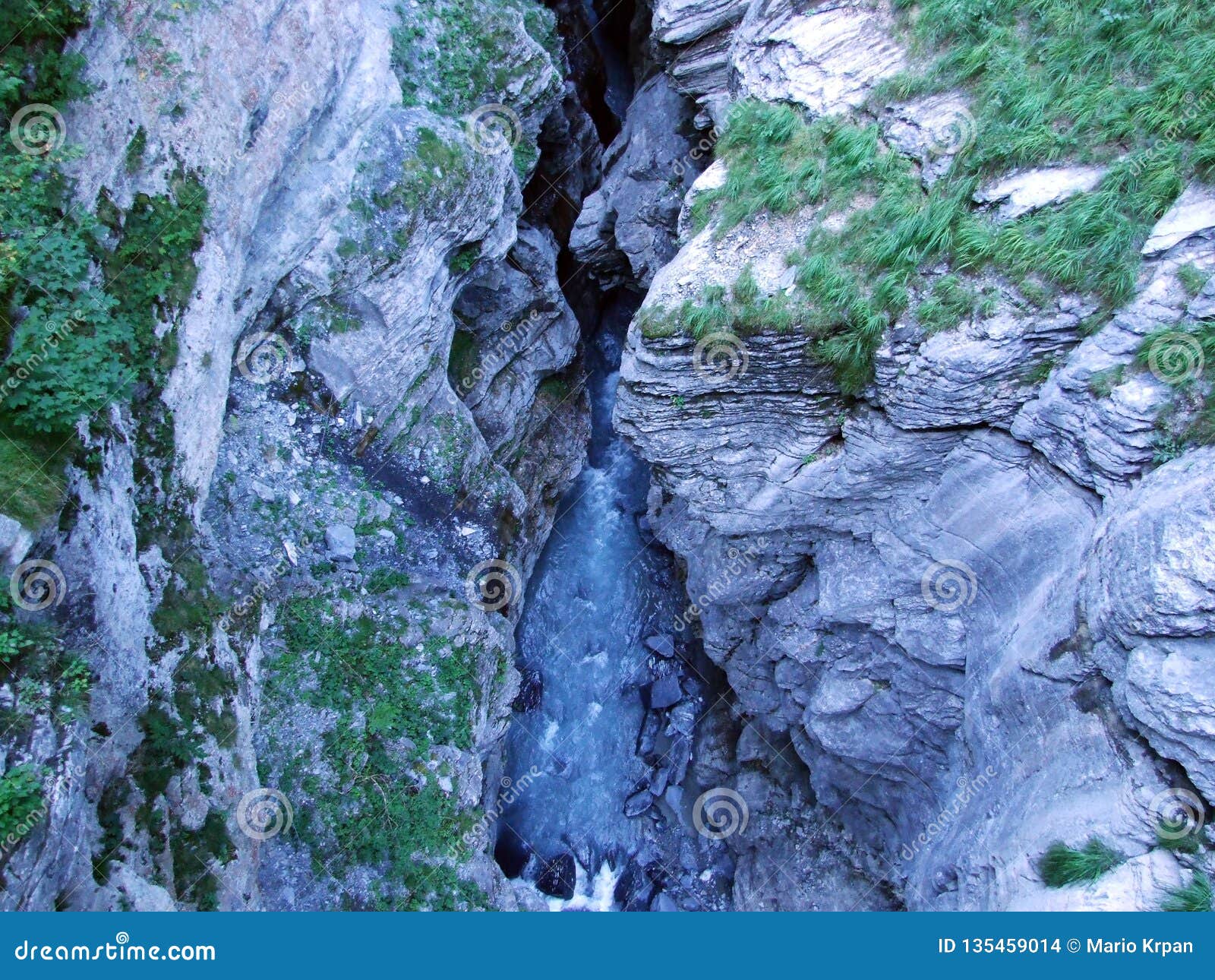 The Canyon of the Linth River Above Linthal Stock Photo - Image of ...