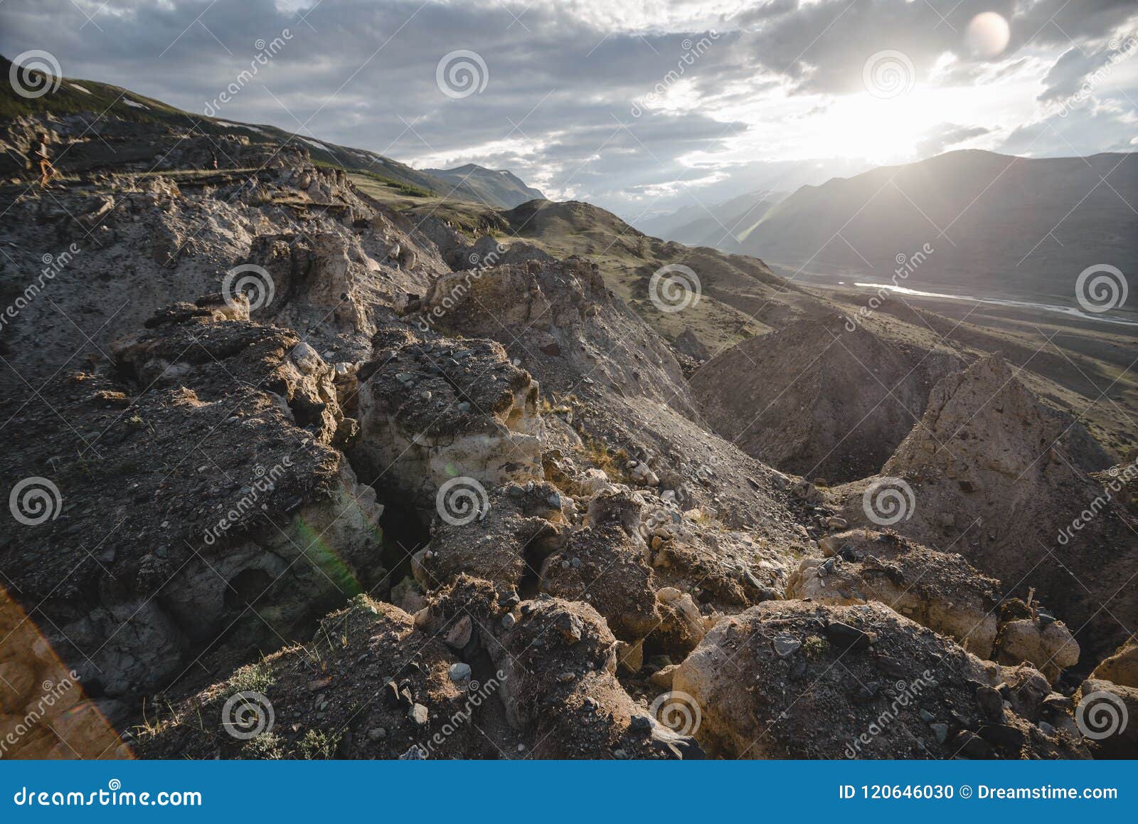 Canyon after the Massive Earthquake Stock Photo - Image of altay, cliff ...