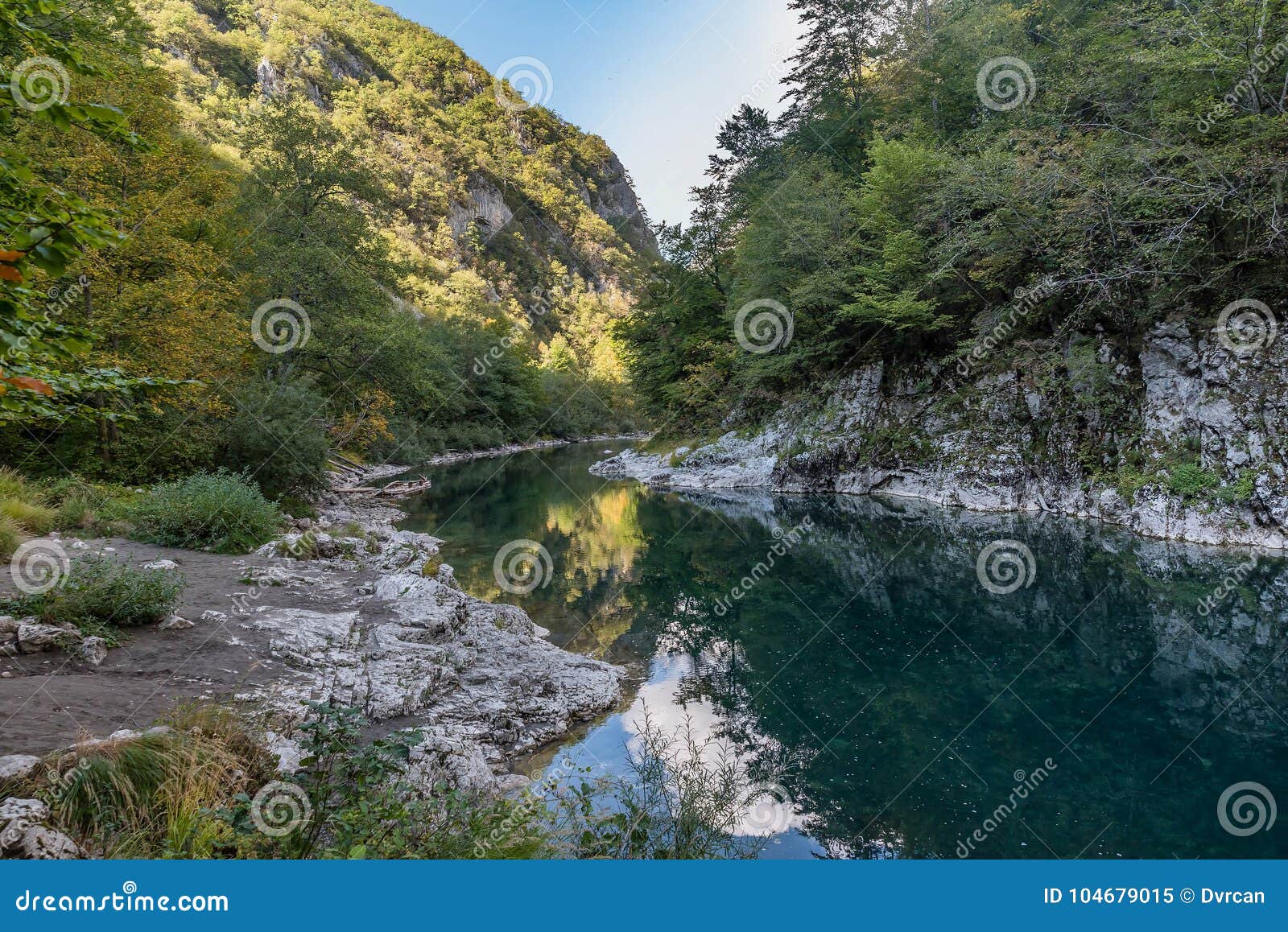 Canyon of the Moraca River. Montenegro Stock Image - Image of flow ...