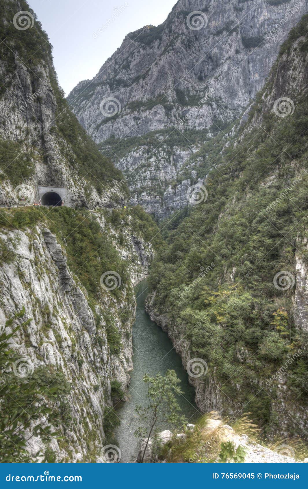 Canyon Moraca River in the Montenegro Stock Image - Image of river ...