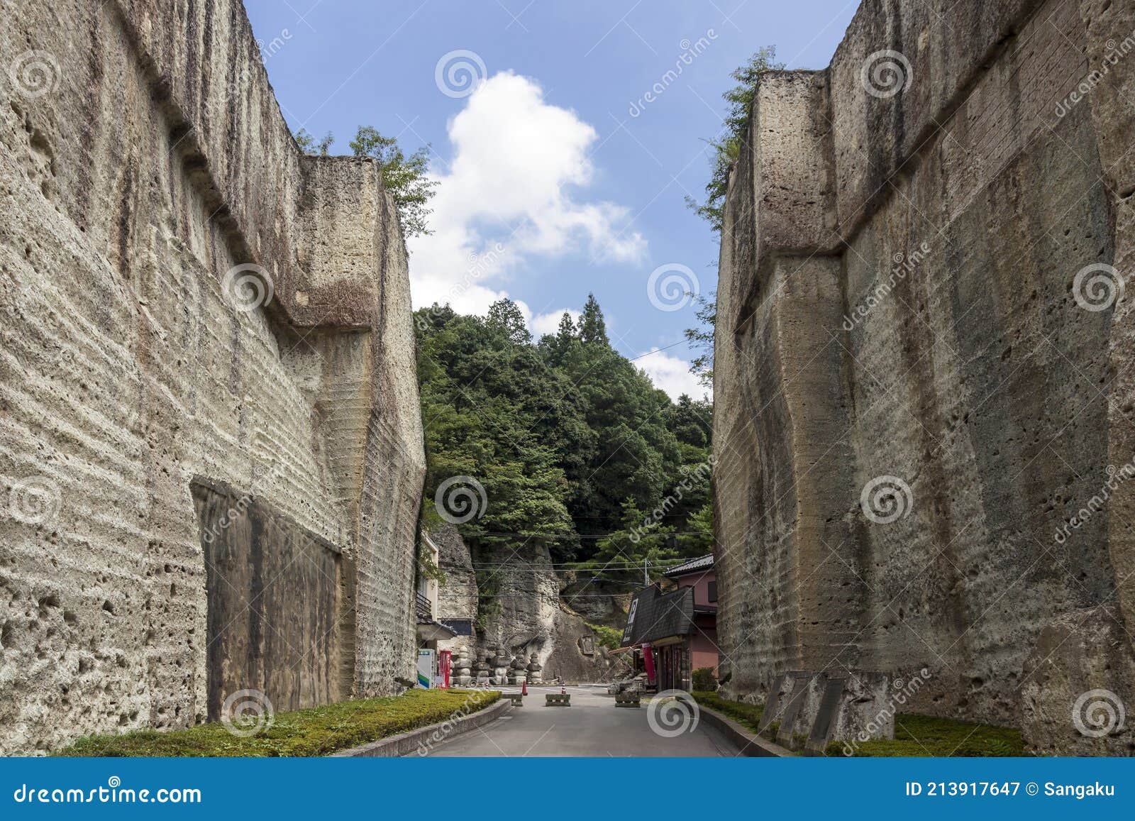 Canyon of Oya Stone in Oya Town, Japan Stock Image - Image of japanese ...