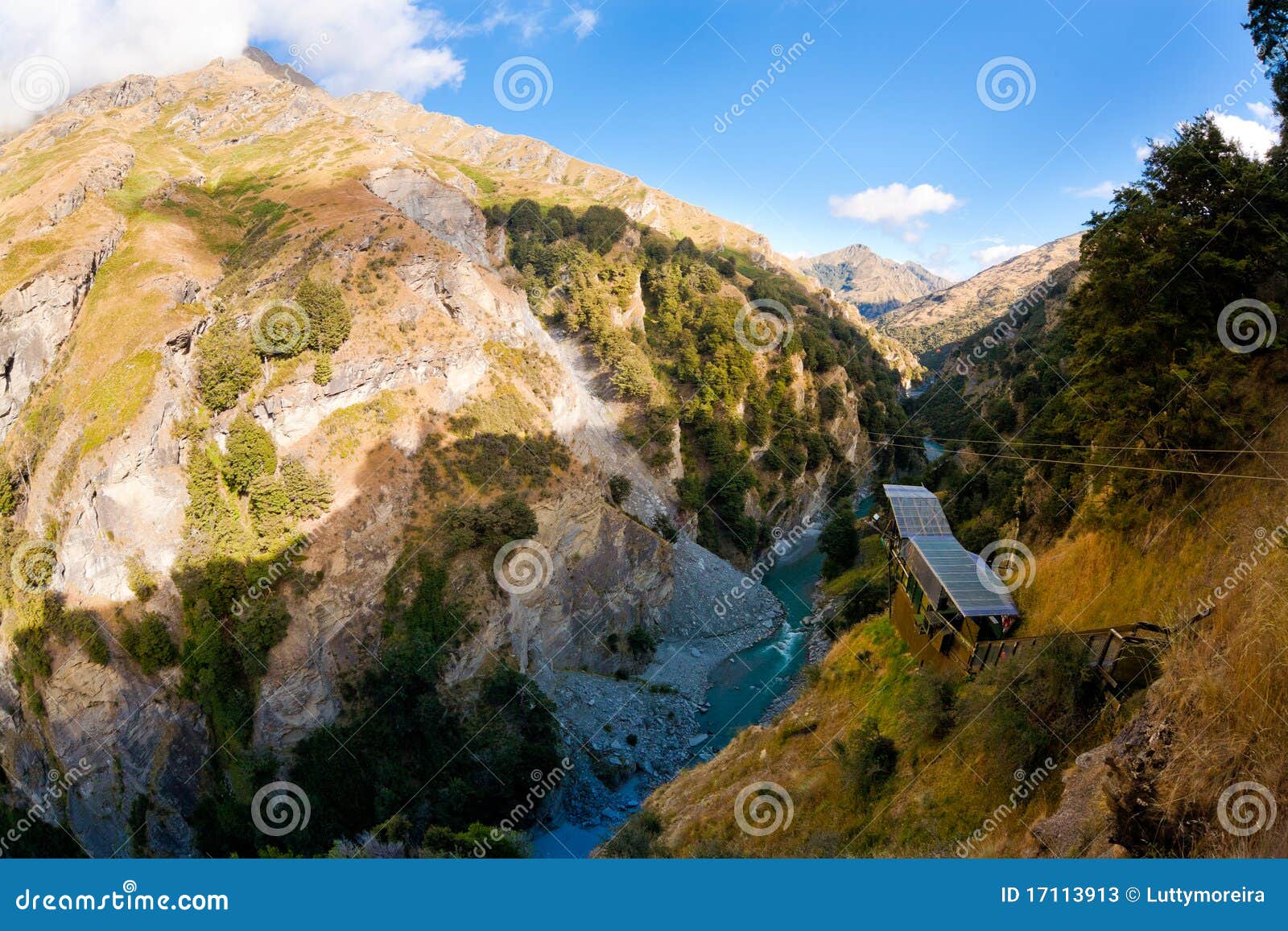 Canyon Swing stock image. Image of islands, shotover - 17113913