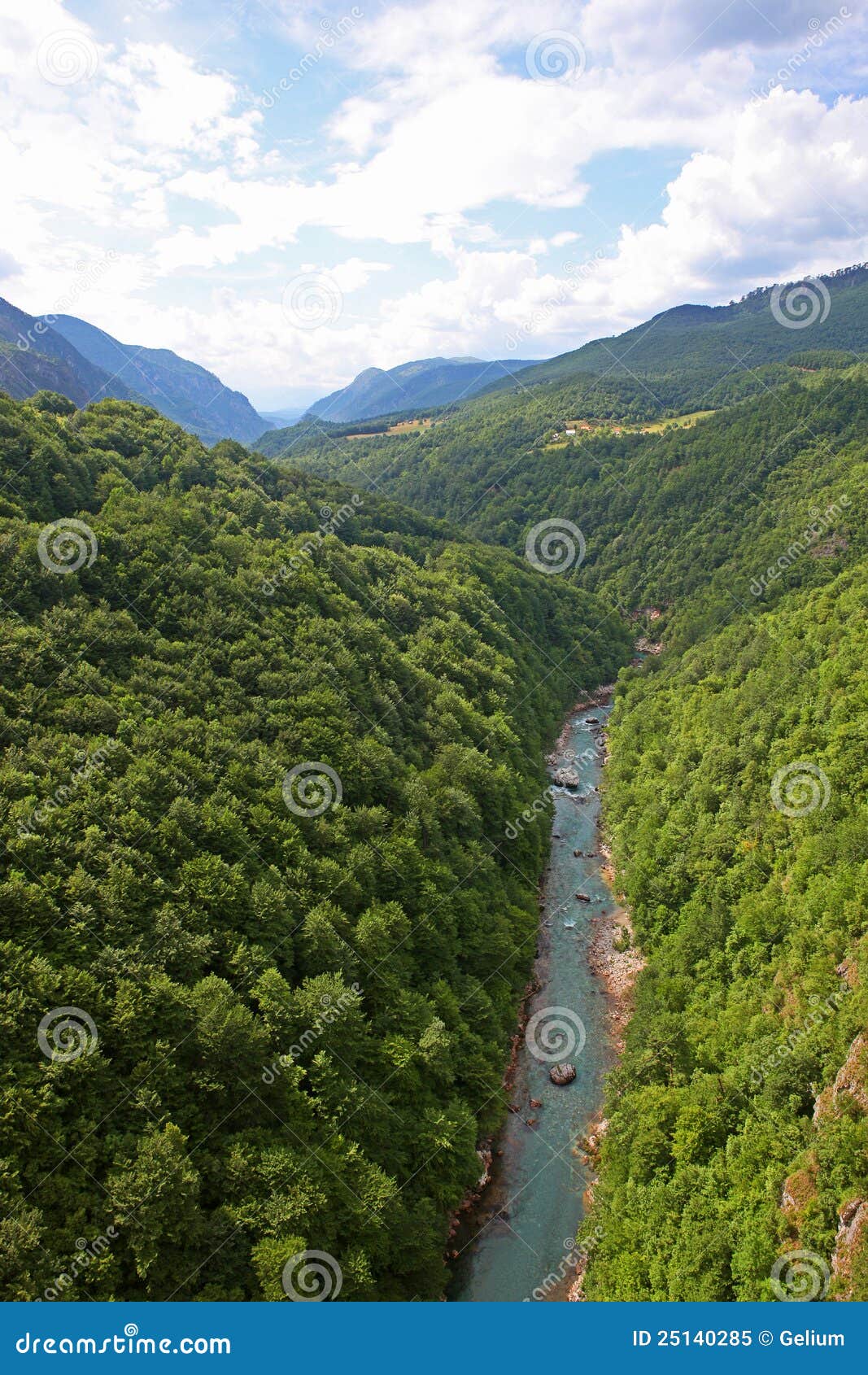 Canyon of the Tara river stock image. Image of water - 25140285