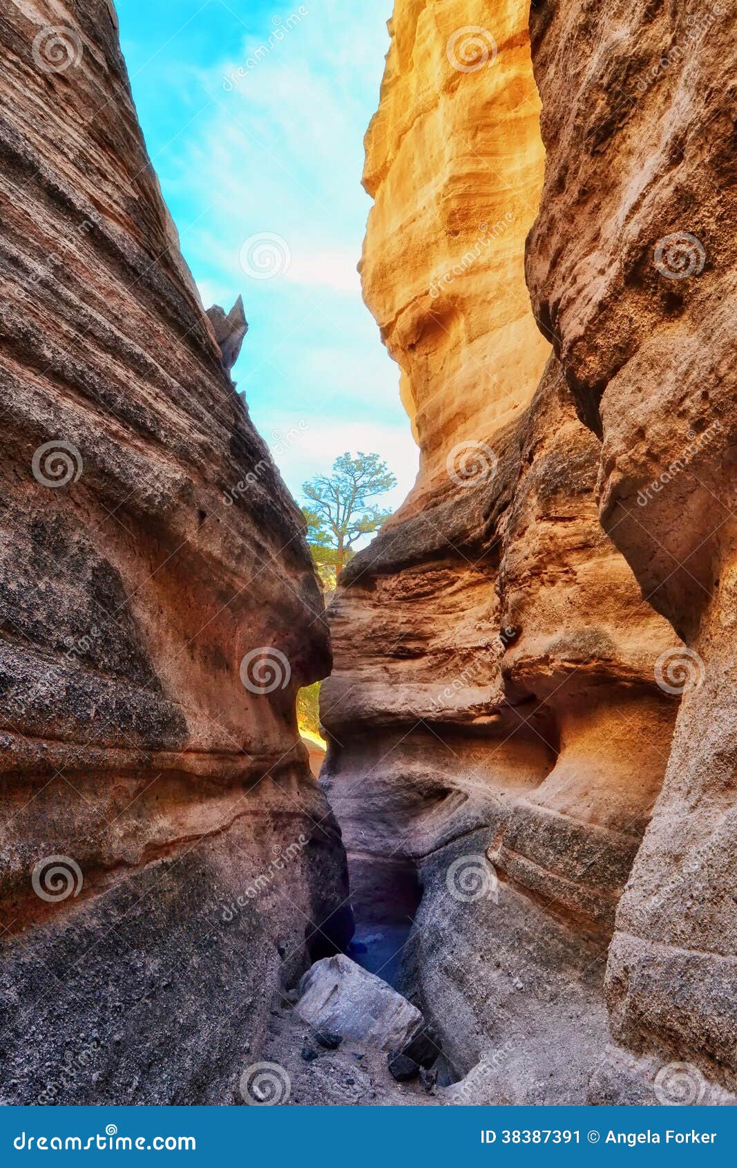 A Canyon at Tent Rocks in Kasha Katuwe Stock Image - Image of beautiful ...