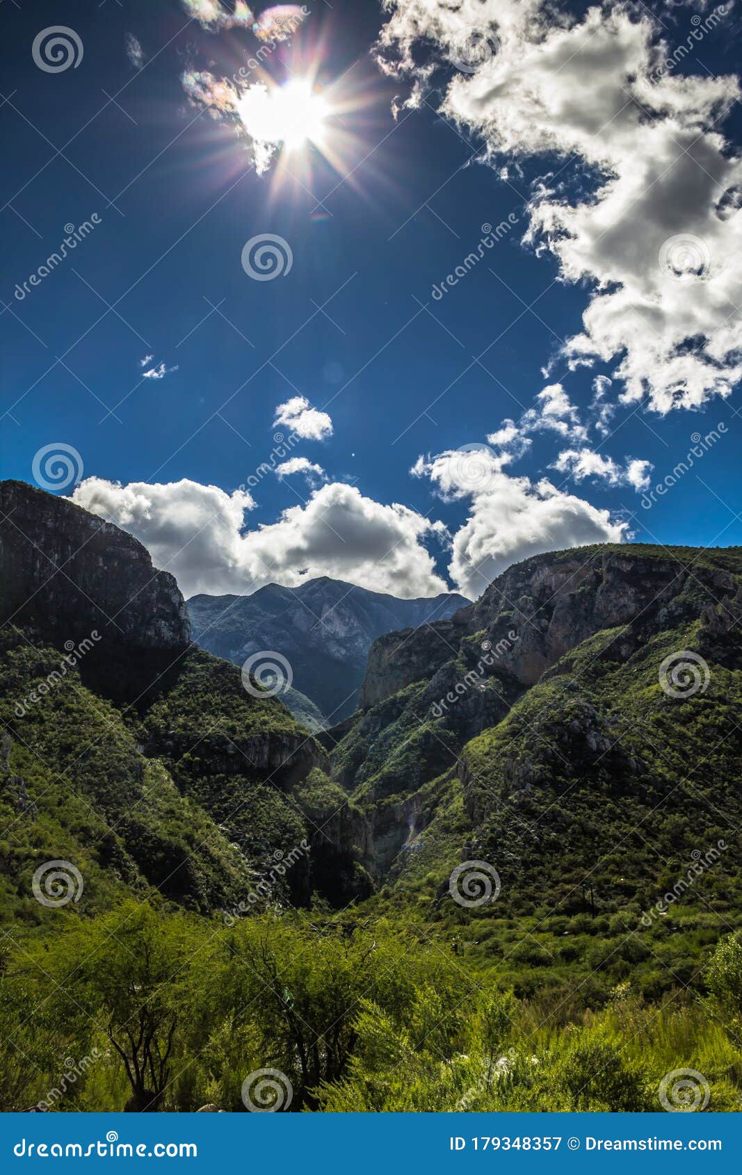 Canyon between Two Mountains Stock Image - Image of extreme, mountain ...