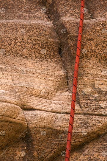 Canyoneering Rope stock photo. Image of equipment, orange - 5471136