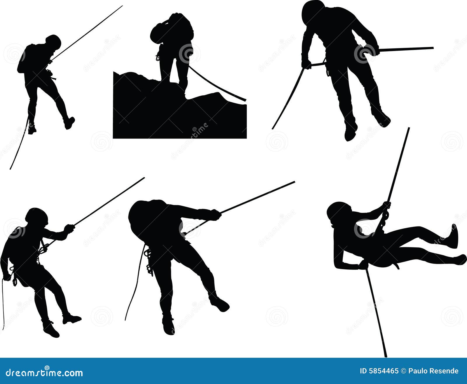 Canyoning Silhouettes Royalty Free Stock Photo - Image: 5854465