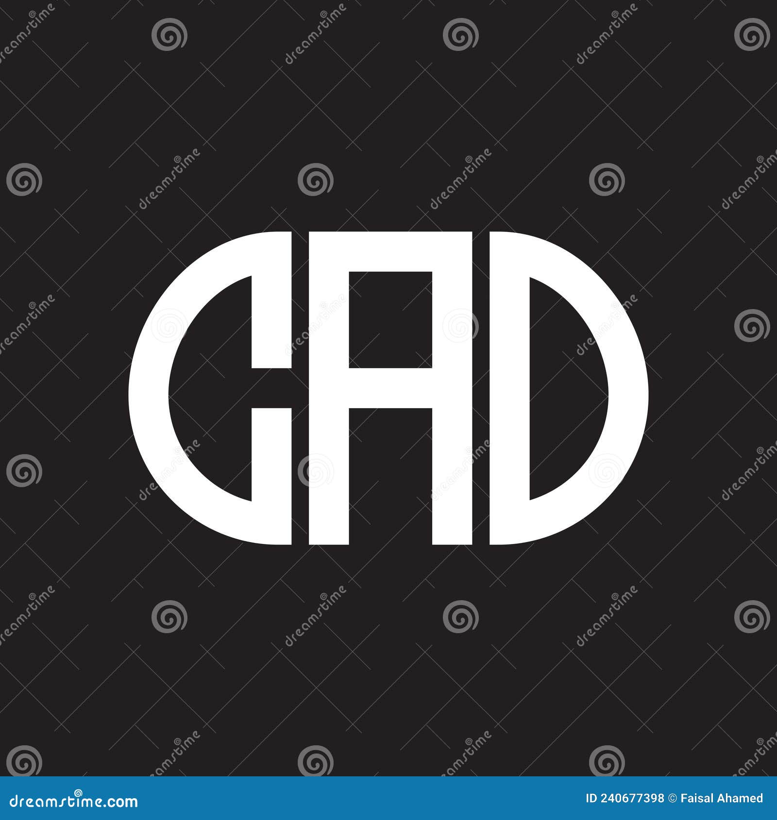 CAO Letter Logo Design on Black Background. CAO Creative Initials ...