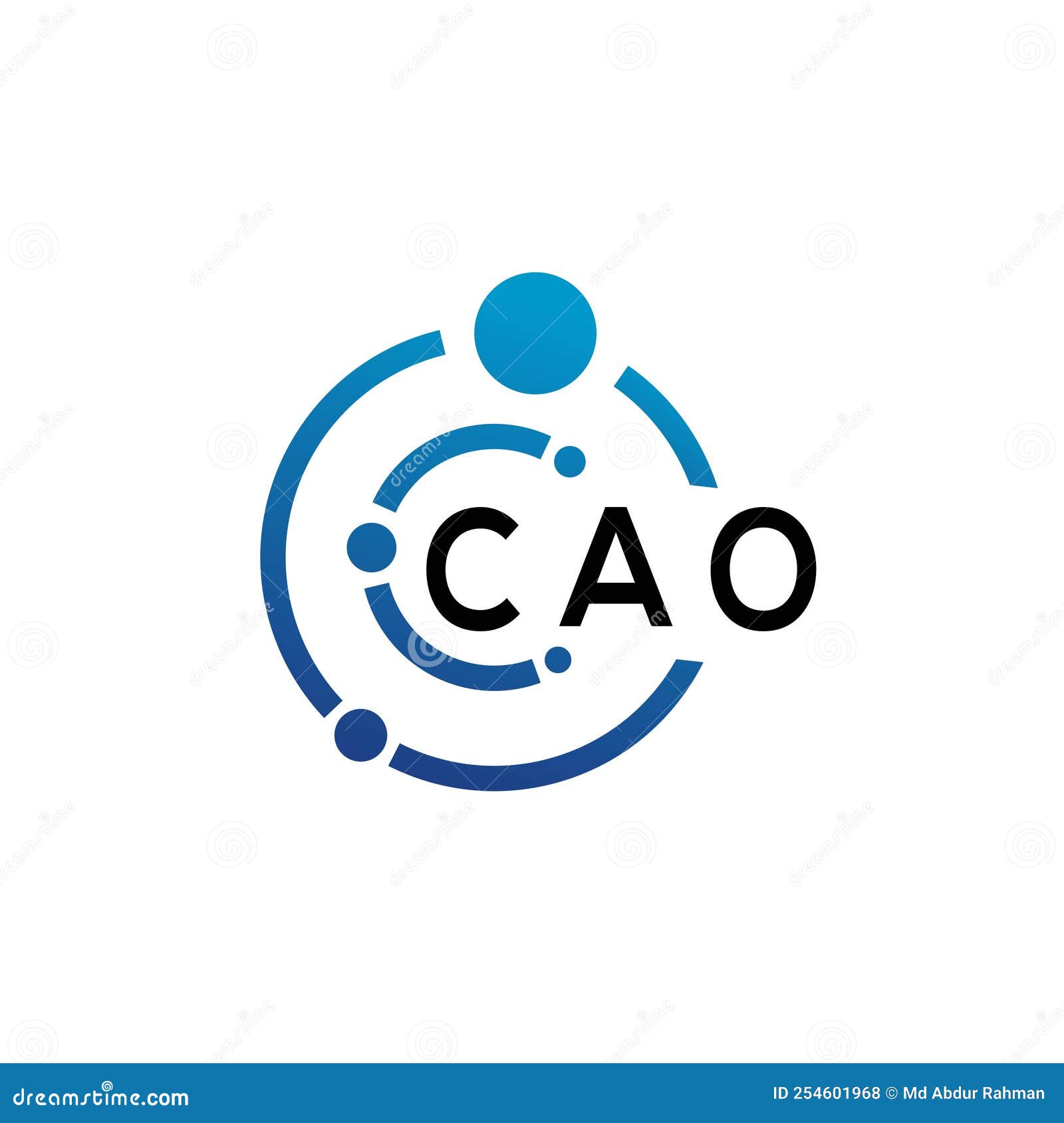 CAO Letter Logo Design On White Background. CAO Creative Initials ...