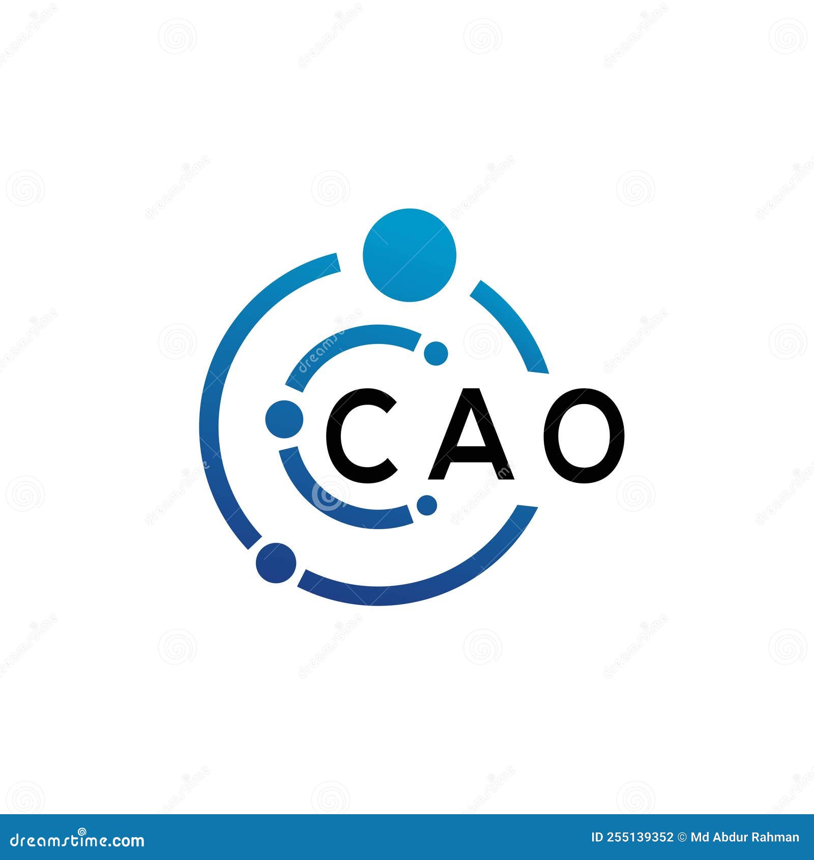 CAO Letter Logo Design On White Background. CAO Creative Initials ...