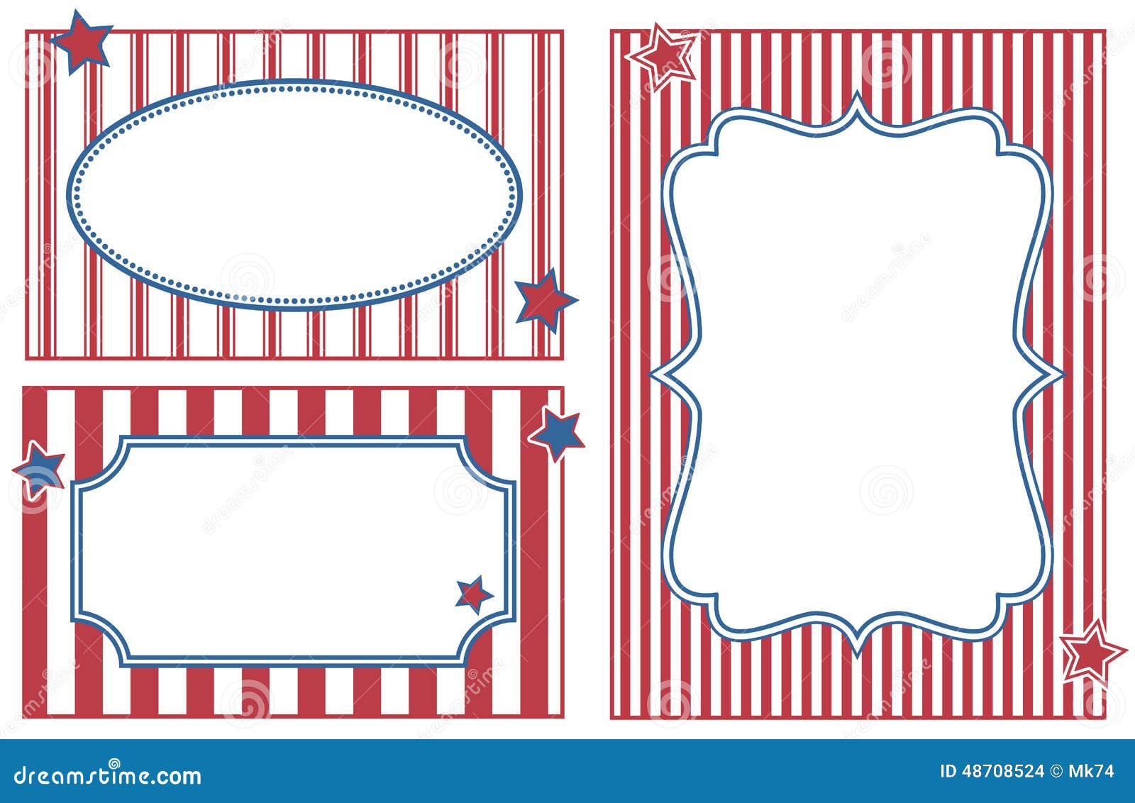 Capítulos Con Las Rayas Rojas Y Azules Ilustración del Vector ...