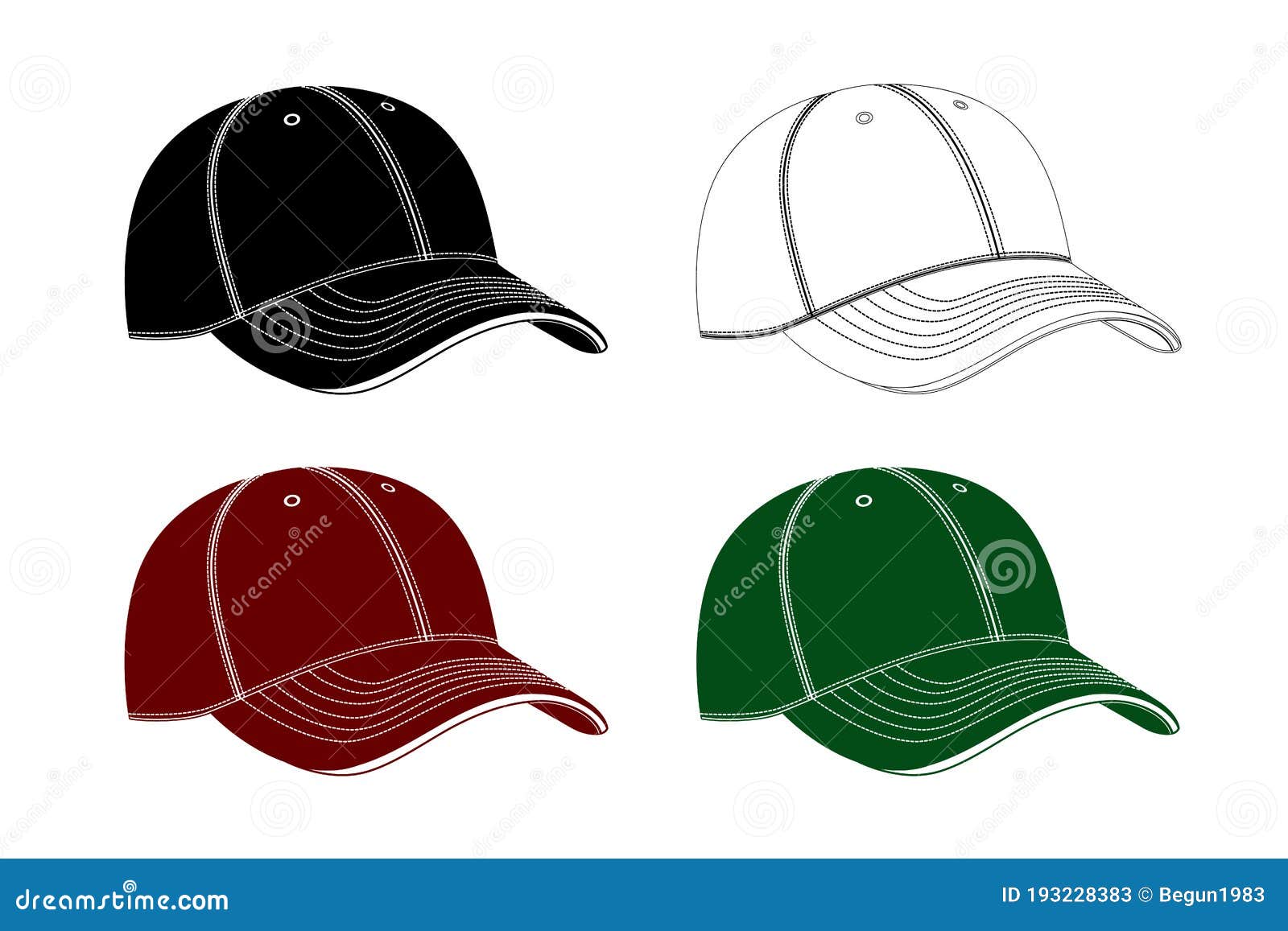 Cap Baseball Cap in Vector.Baseball Cap for Sports in Vector. Stock ...