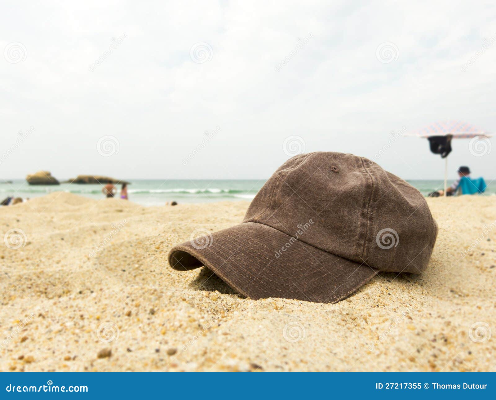 Cap on a beach stock image. Image of protection, holiday - 27217355