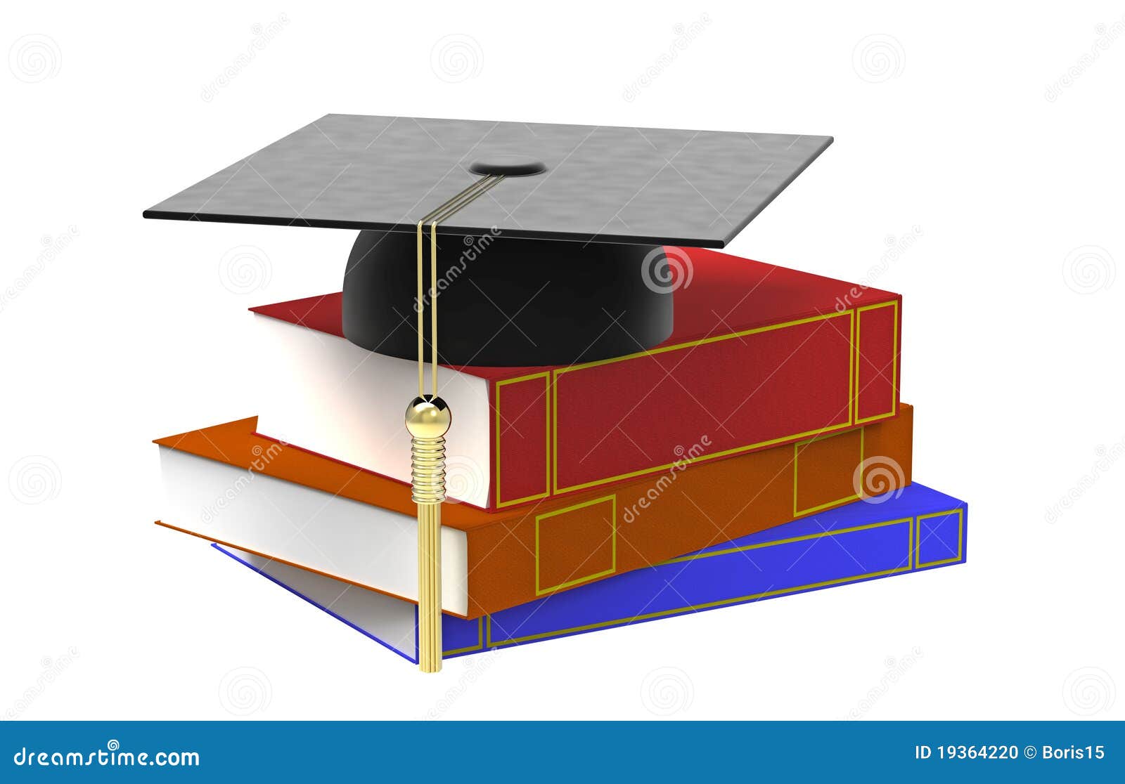 Cap and books stock illustration. Illustration of school - 19364220