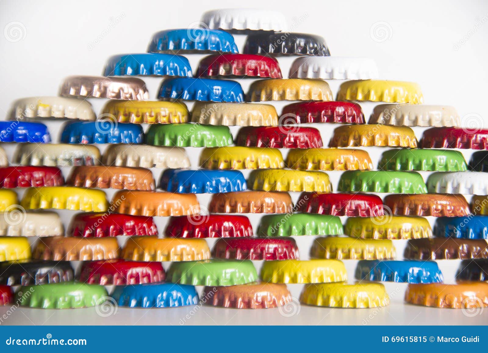 Cap bottles soft drinks stock image. Image of close, cover - 69615815