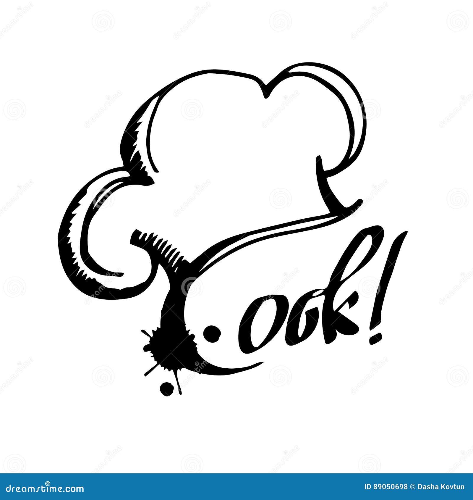 Cap Chef Hat Vector Cooking Food Lettering Calligraphy Stock Vector ...