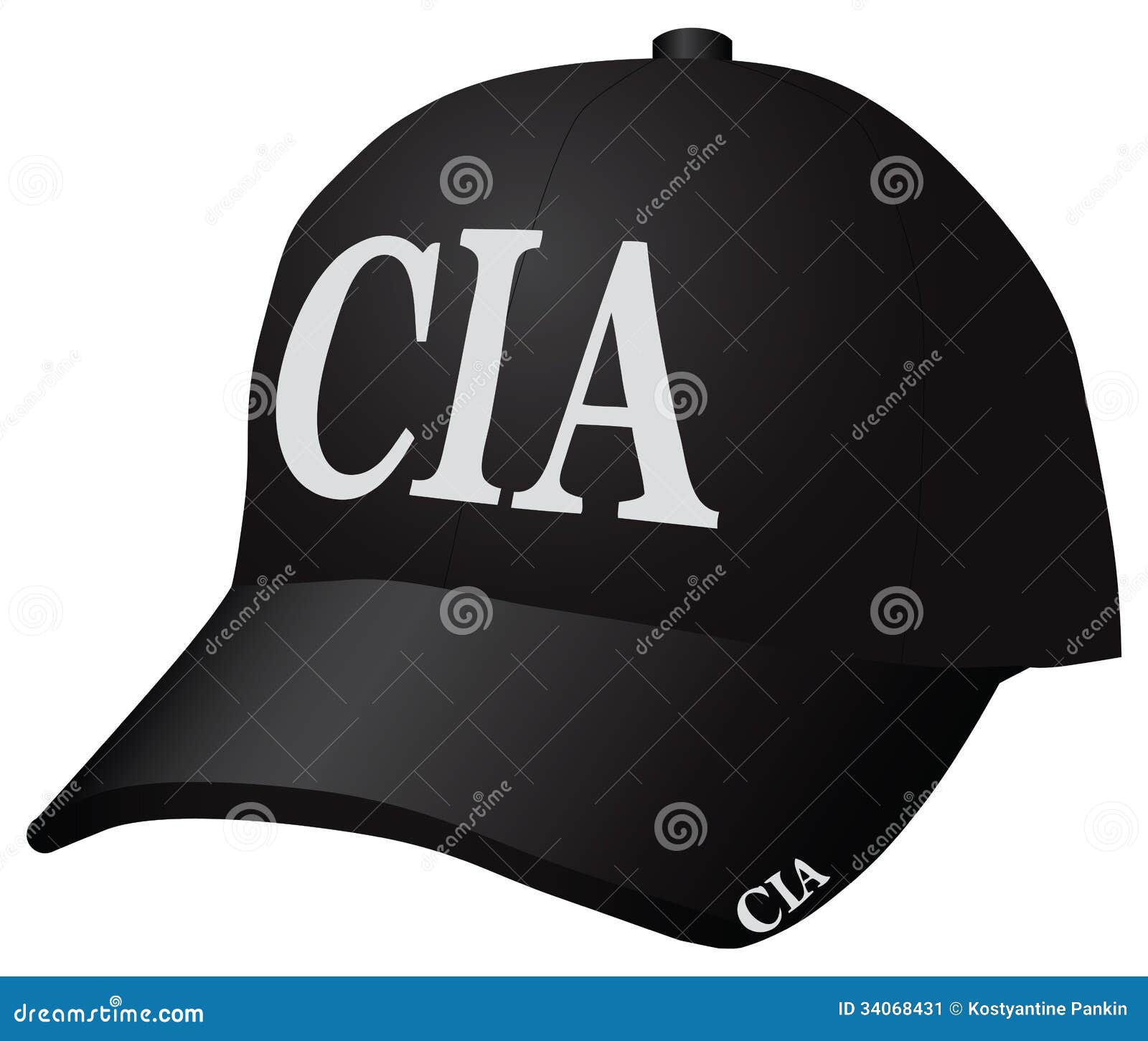 Cap CIA stock vector. Illustration of exercise, competition - 34068431