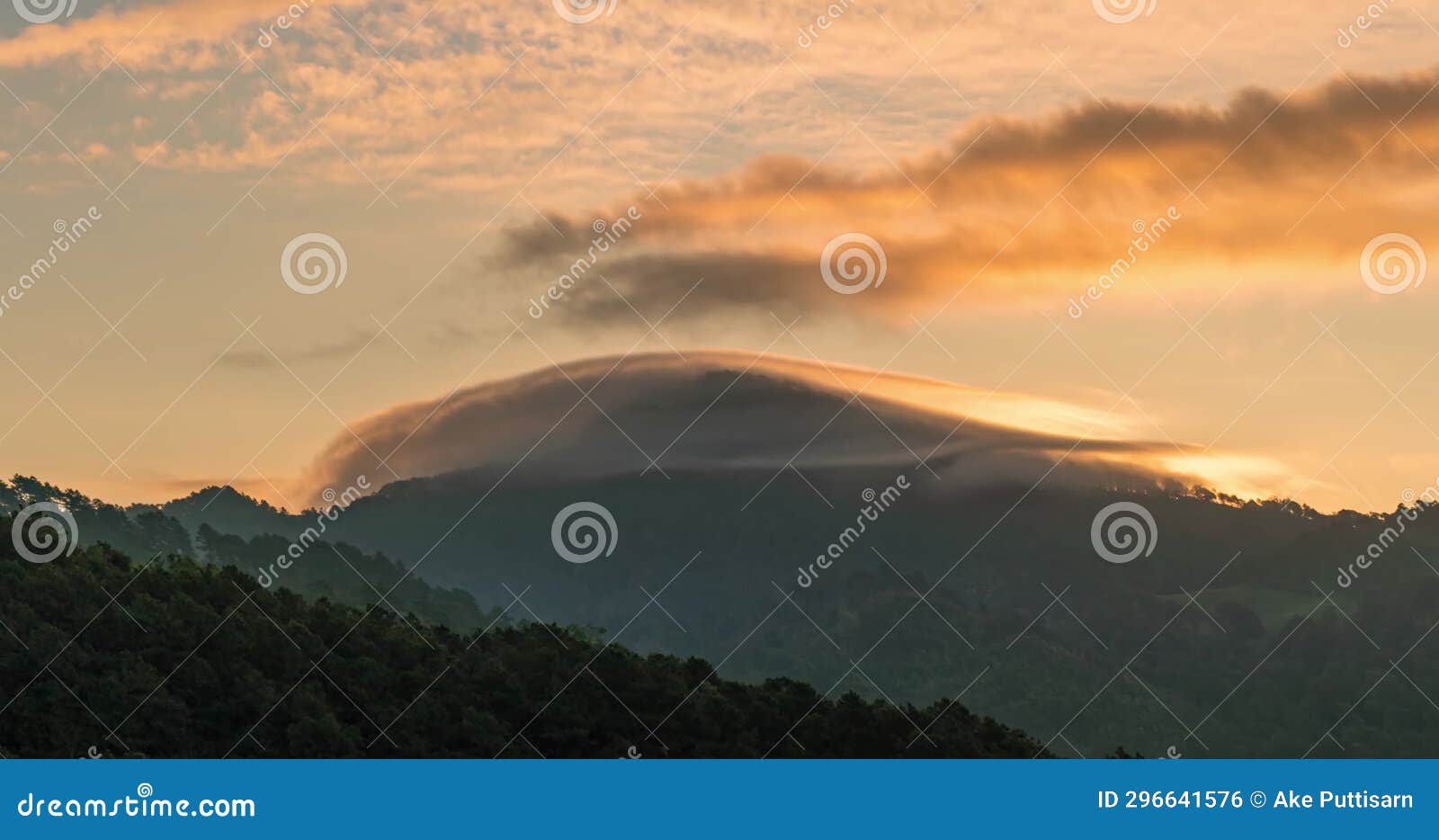 Cap Clouds Moving Above the Mountain Peaks Stock Footage - Video of ...