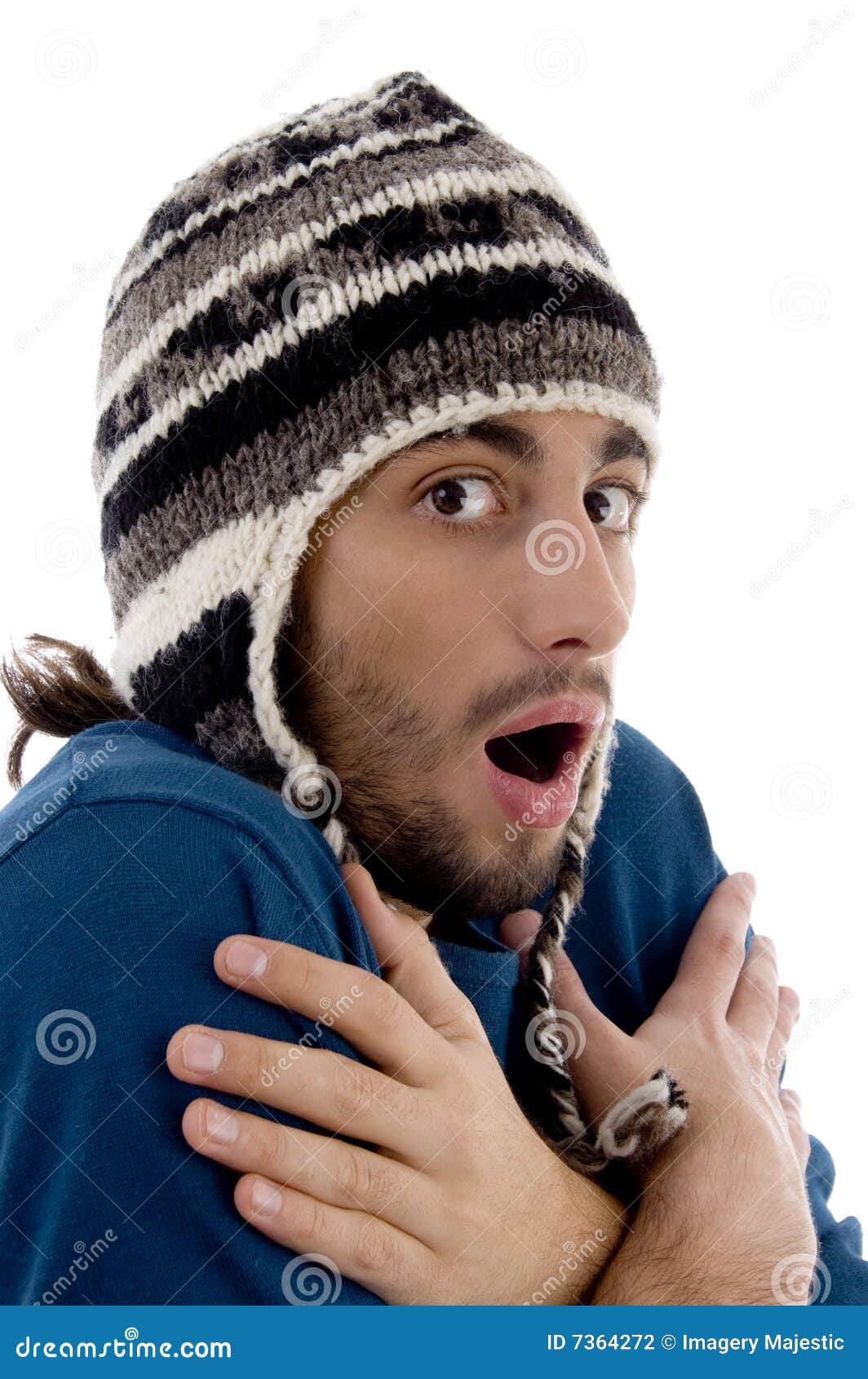 Cap Cold Guy Shivering Smart Winter Young Στοκ Εικόνες - εικόνα από ...