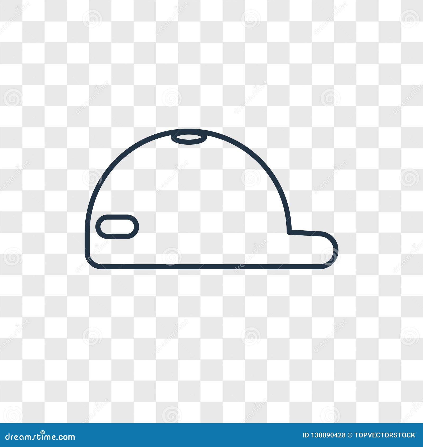 Cap Concept Vector Linear Icon Isolated on Transparent Background, Cap ...