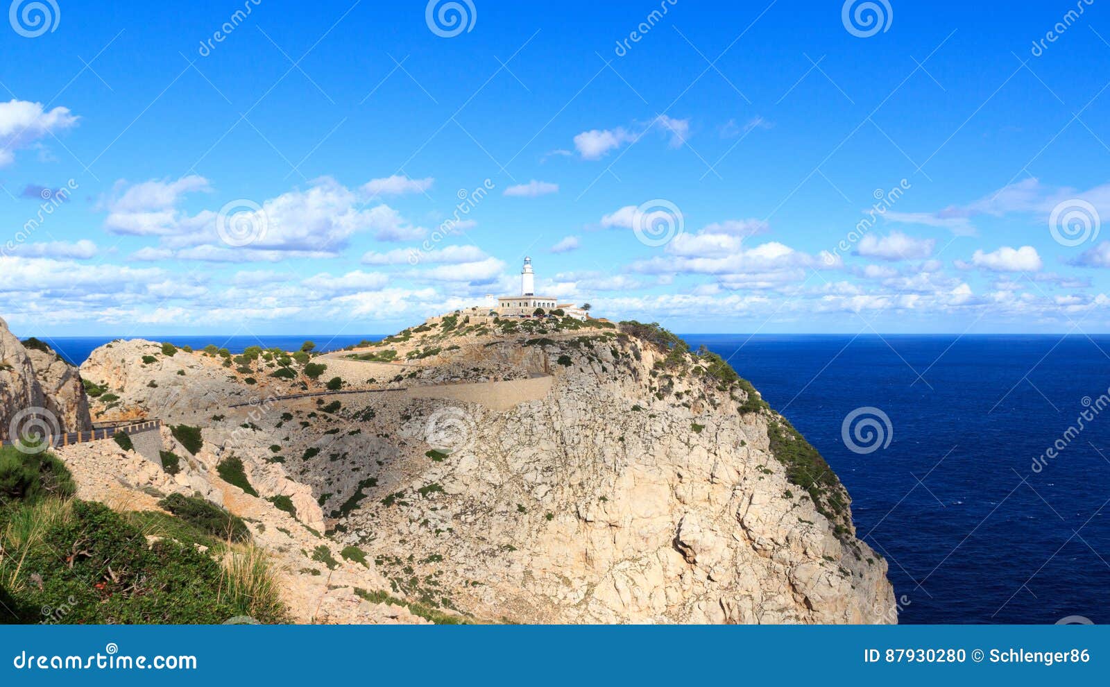 Cap De Formentor Lighthouse Panorama and Mediterranean Sea, Majorca ...
