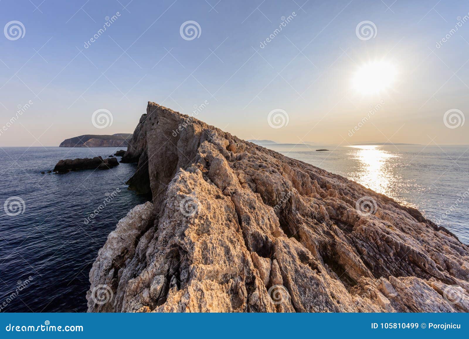 Cap Doukato, île De Leucade, Grèce Image stock - Image du panorama ...