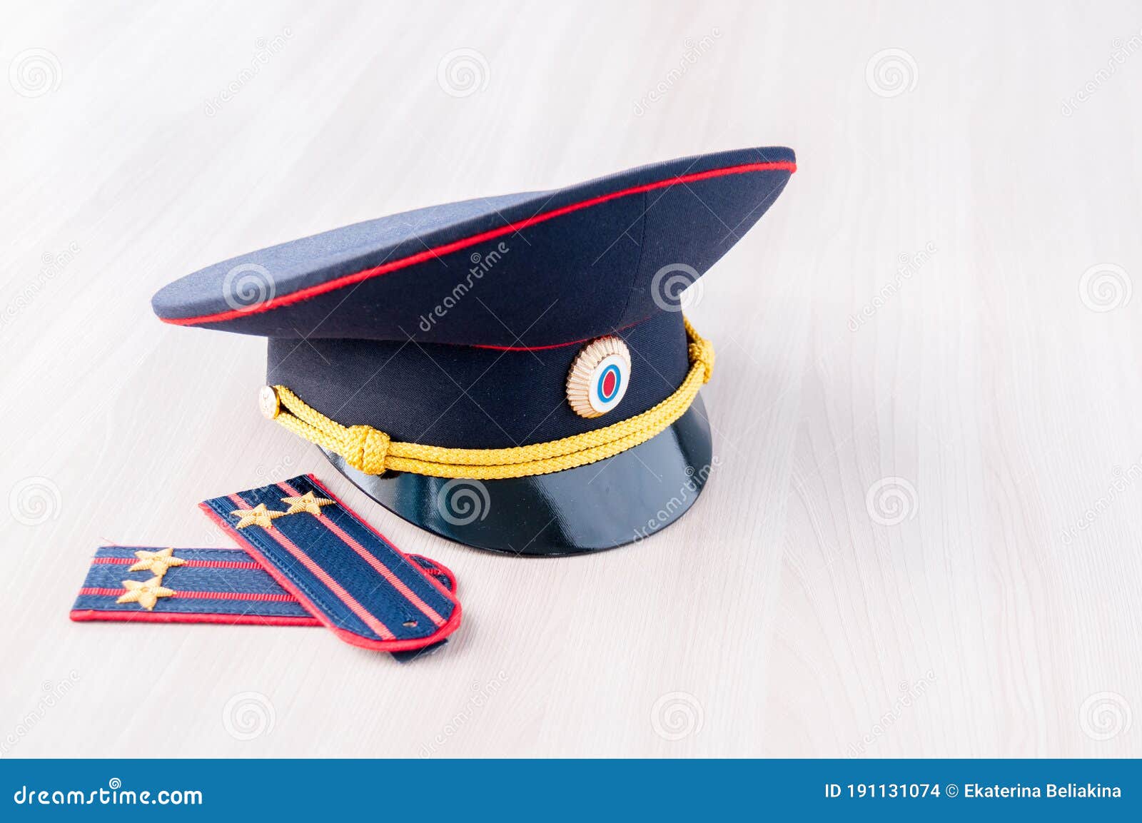 Cap and Epaulets of Lieutenant Colonel are on the Table Stock Photo ...