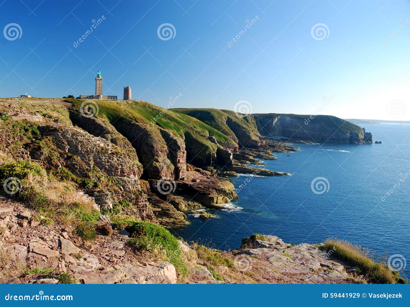 Cap Frehel - Lighthouse Brittany Stock Image - Image of frehel ...
