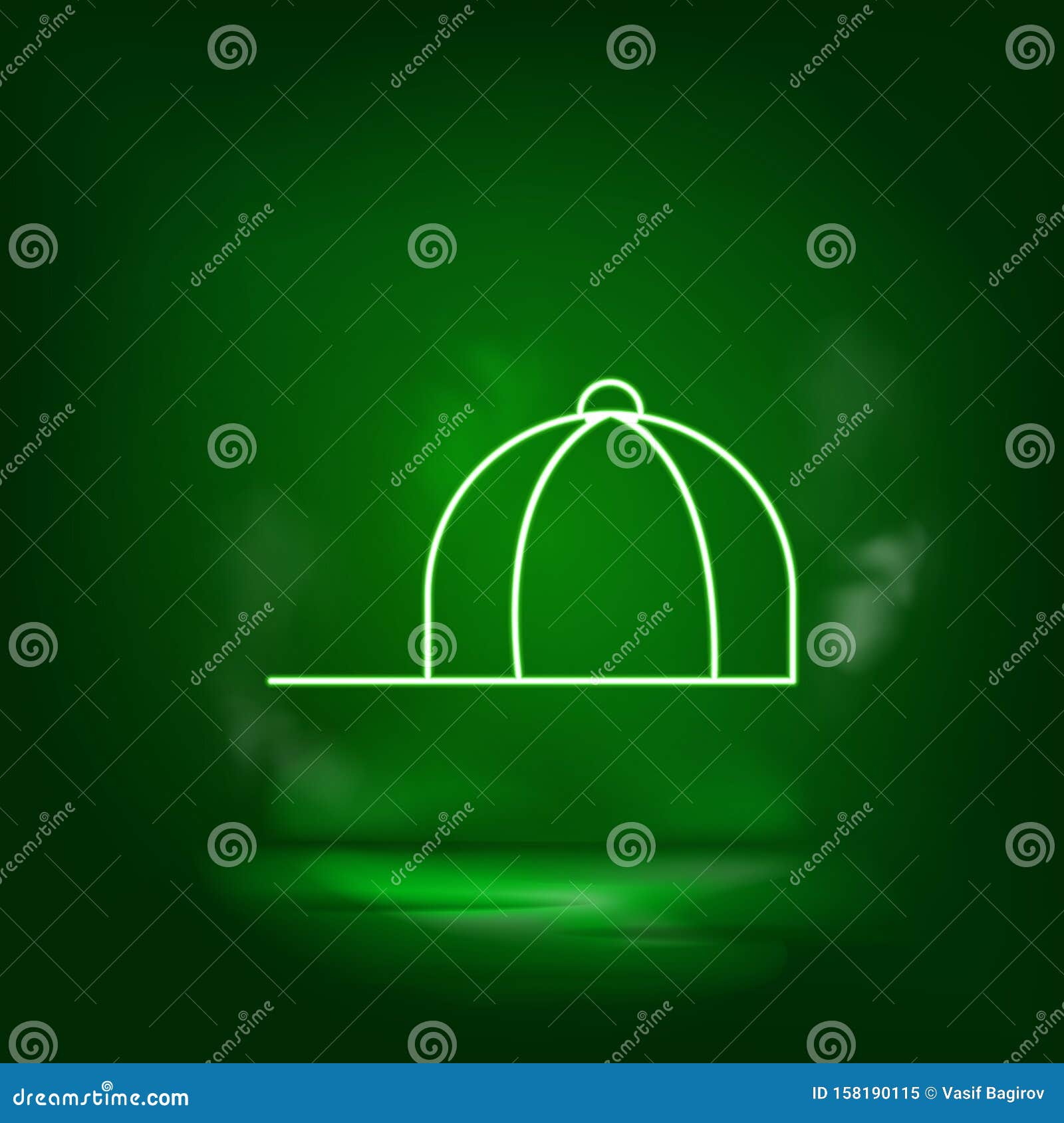 Cap, Hat Green Neon Icon - Vector Stock Vector - Illustration of beer ...