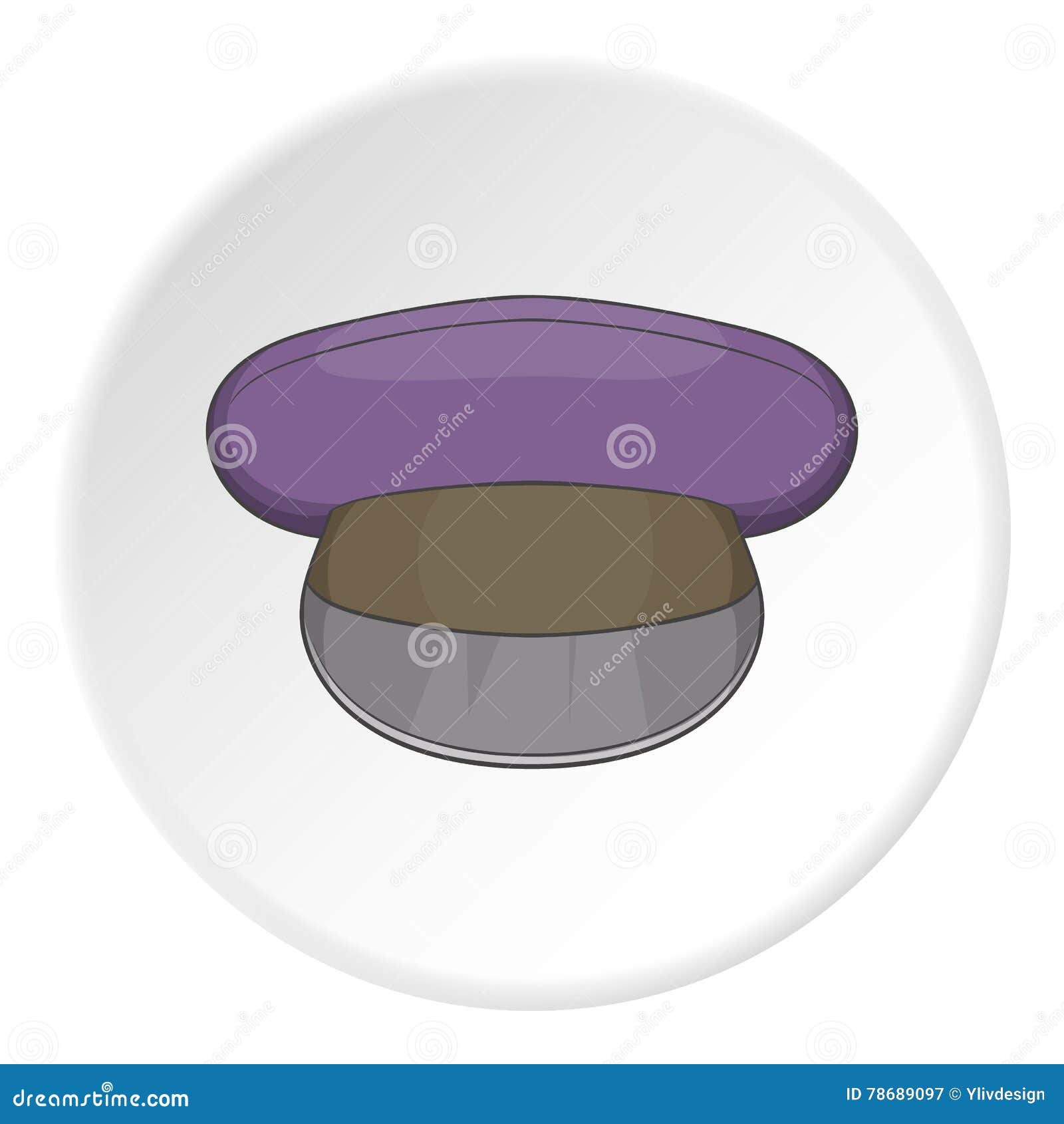 Cap icon, cartoon style stock vector. Illustration of headgear - 78689097