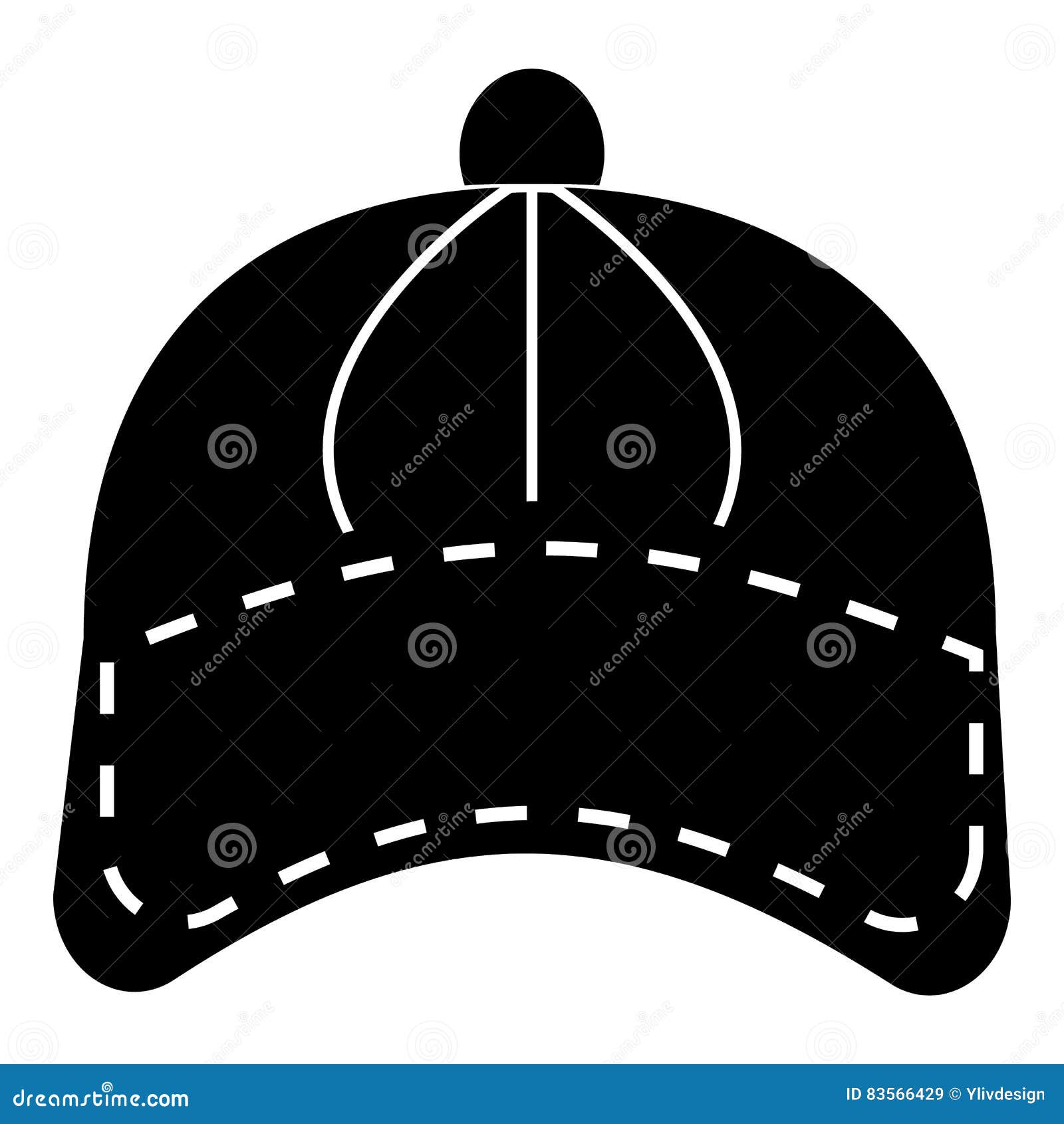 Cap icon, simple style stock vector. Illustration of clean - 83566429