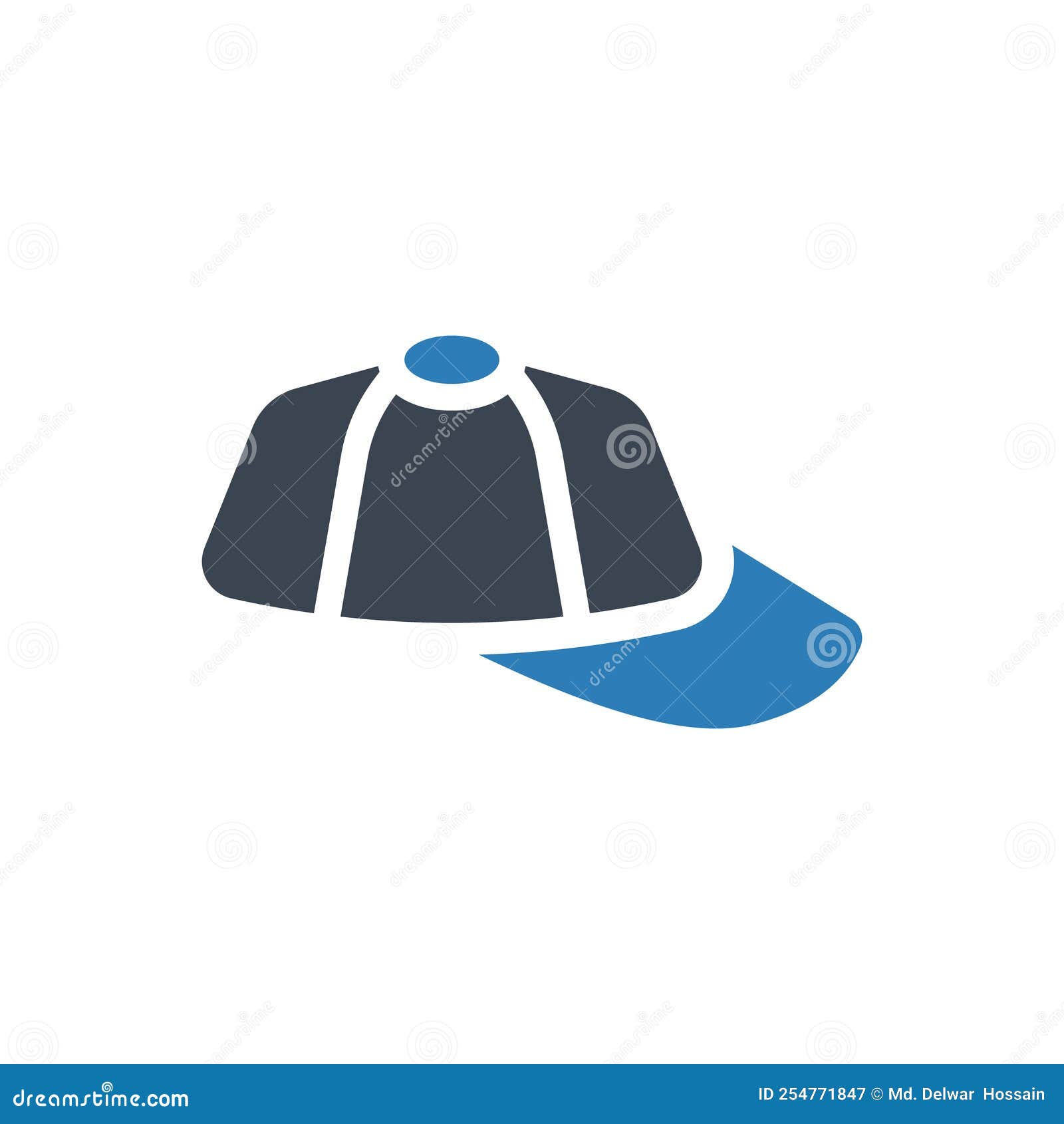 Cap icon stock vector. Illustration of symbol, sign - 254771847