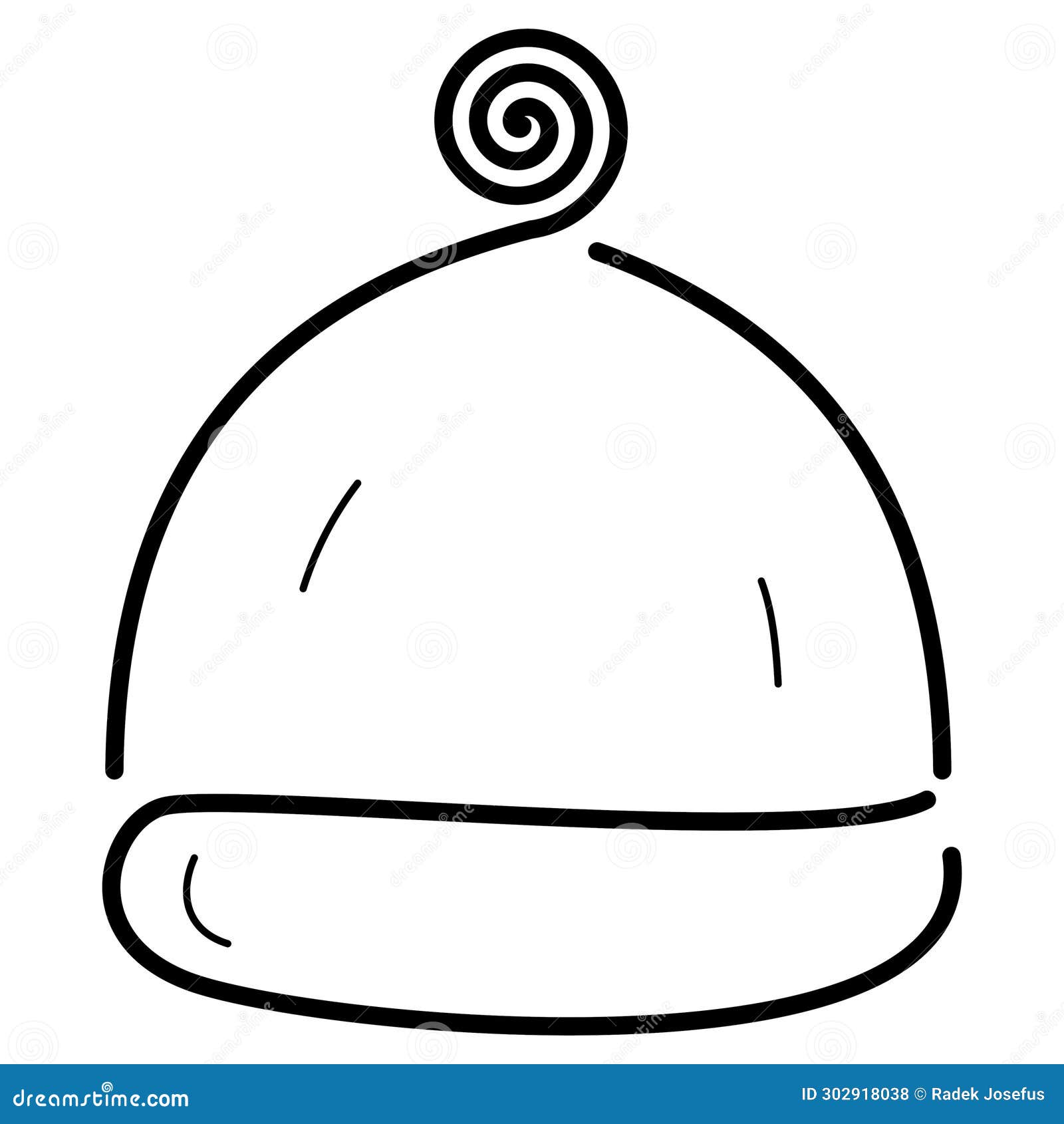 Cap icon with a spiral stock illustration. Illustration of design ...
