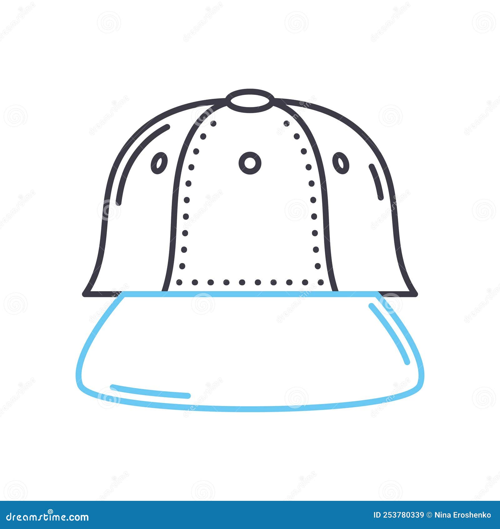 Cap Line Icon, Outline Symbol, Vector Illustration, Concept Sign Stock ...