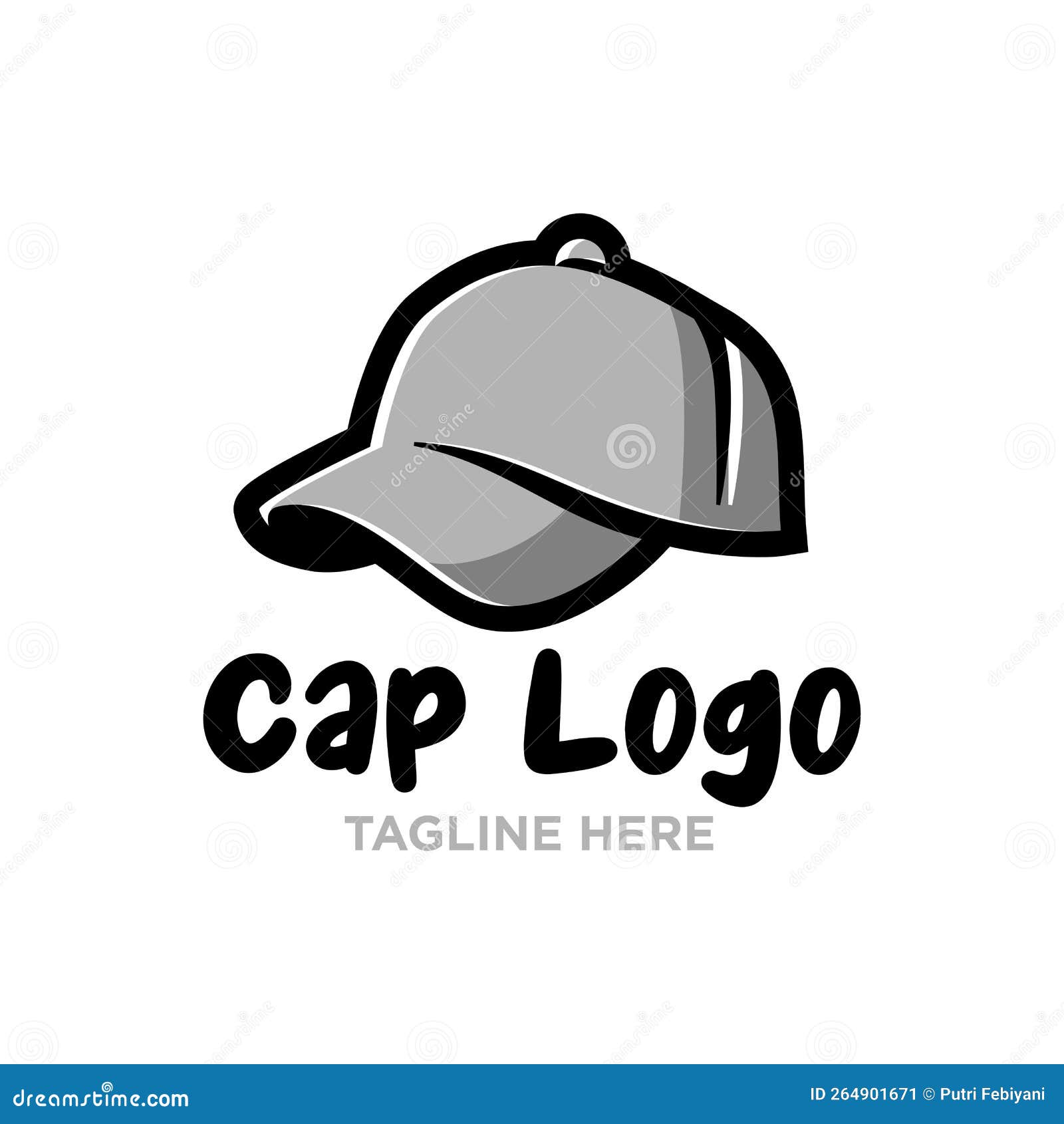 Cap Logo Design stock vector. Illustration of design - 264901671