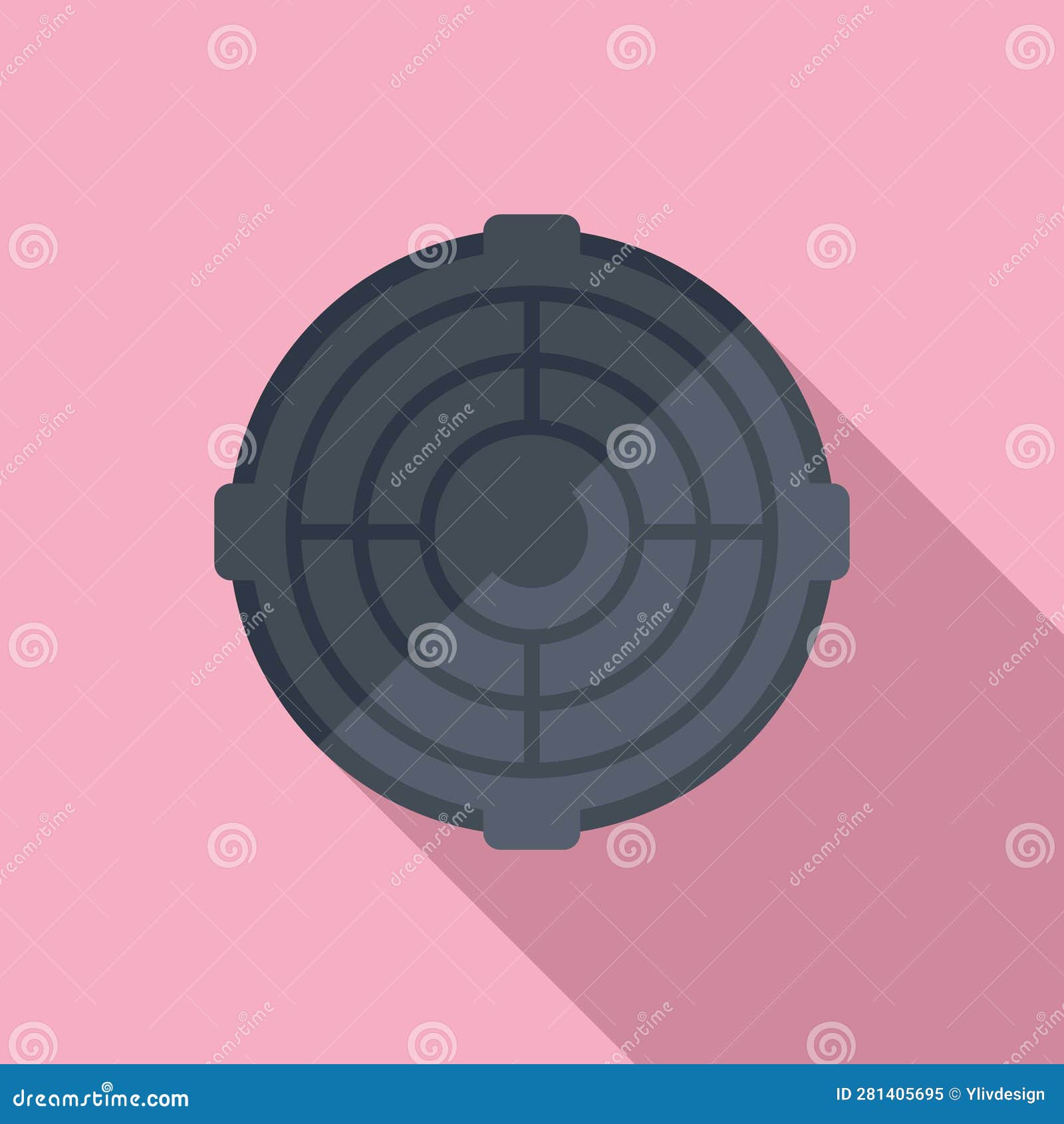 Cap Manhole Icon Flat Vector. Street Sewage Stock Vector - Illustration ...