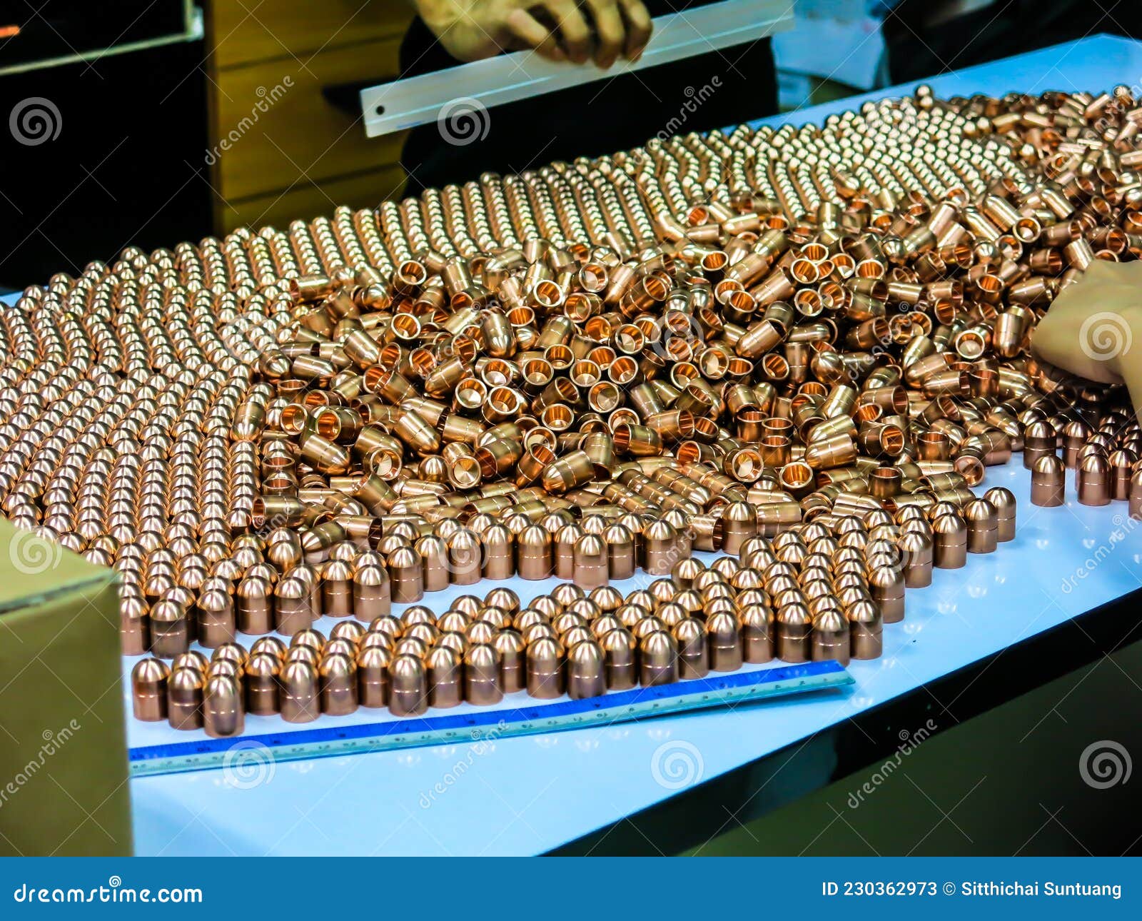 The Rounded Copper Ends are Perforated in Rows of Overlapping Pieces ...