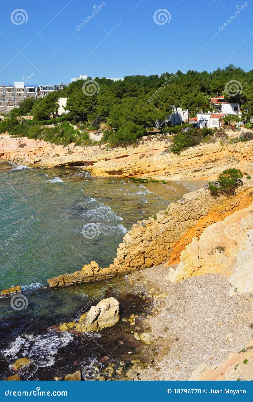 Cap Salou, in Salou, Spain stock photo. Image of rocks - 18796770