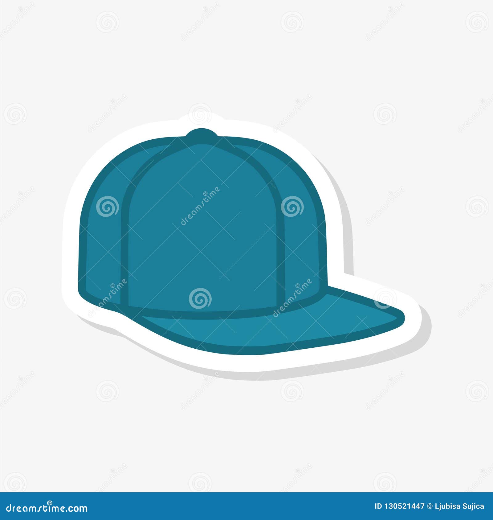 Cap Sticker, Baseball Hat Icon Stock Vector - Illustration of care ...