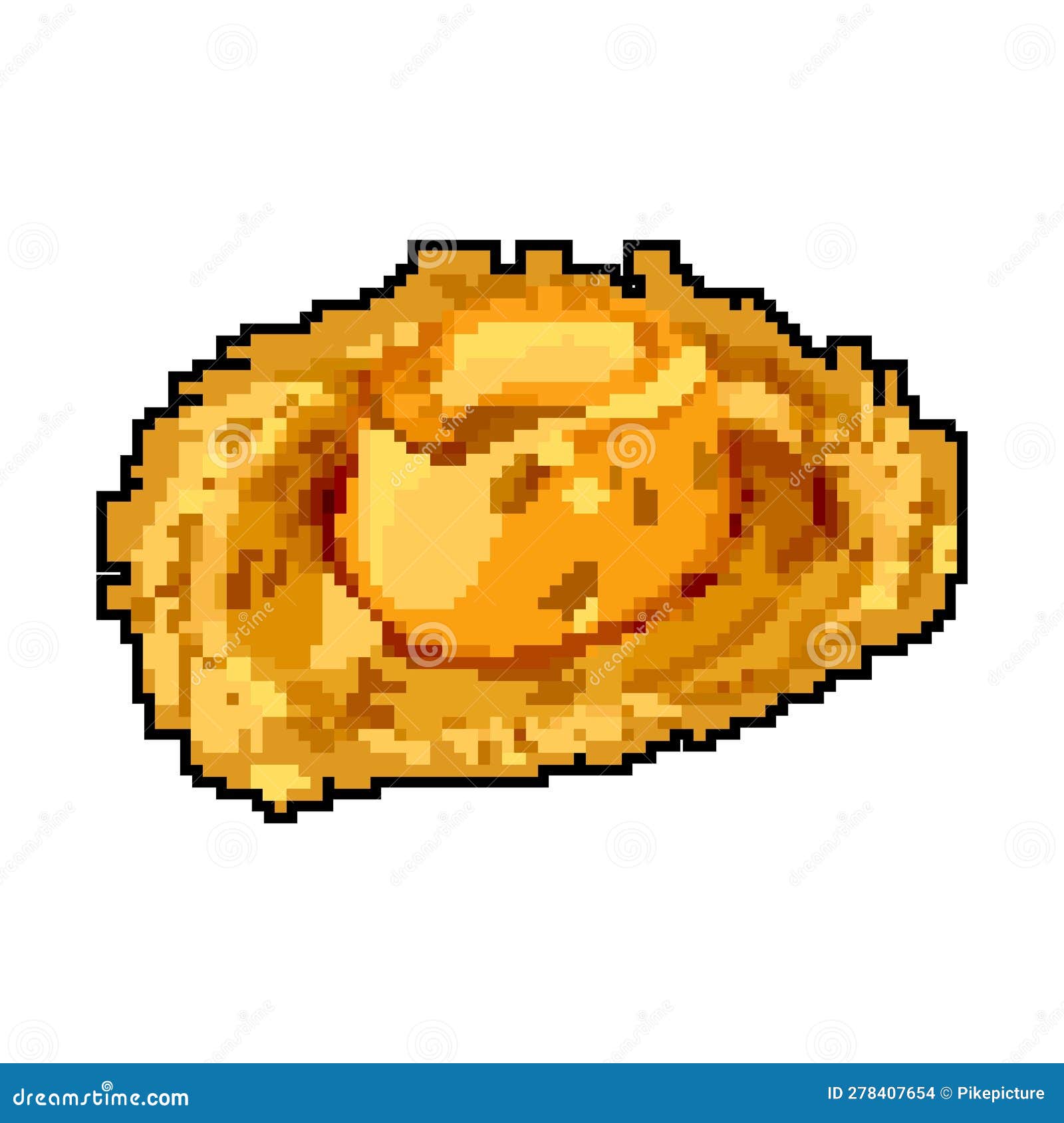 Cap Straw Hat Game Pixel Art Vector Illustration Stock Illustration ...