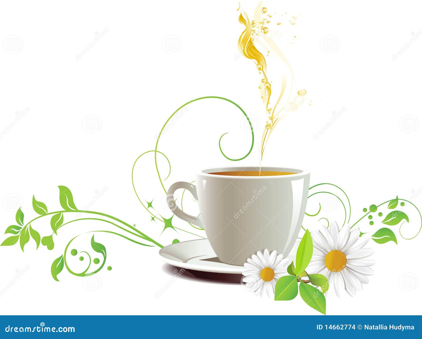 Cap of tea. stock vector. Illustration of herb, shiny - 14662774