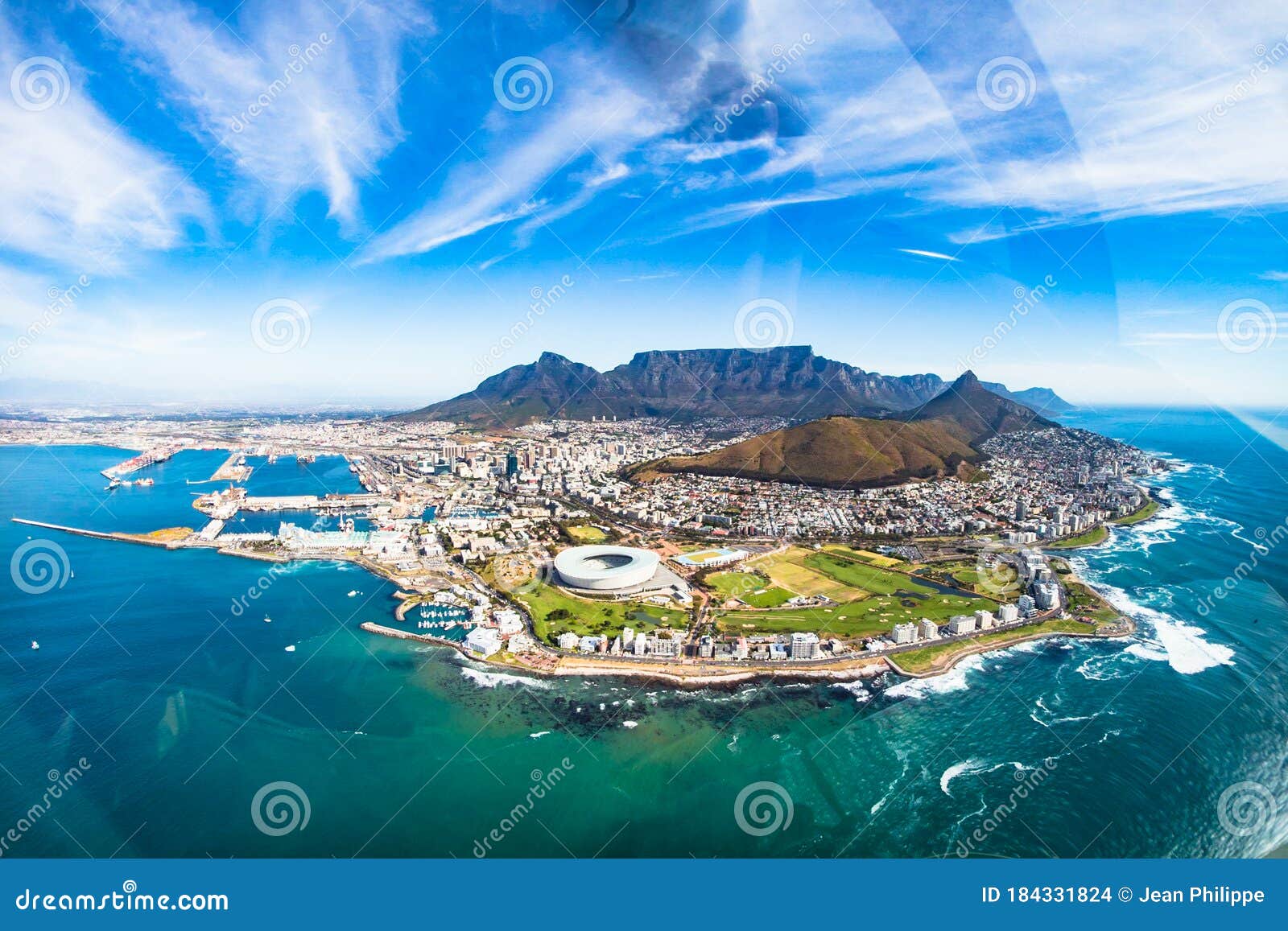 Cap Town Waterfront Aerial View Stock Photo - Image of bowl, scenery ...