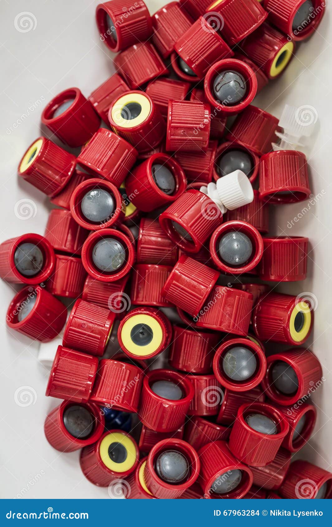 Cap Tubes of Blood Sampling in a Laboratory Stock Photo - Image of mark ...