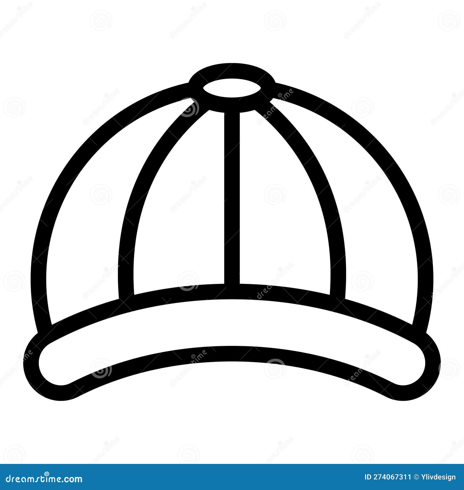 Cap Uniform Icon Outline Vector. Baseball Hat Stock Illustration ...
