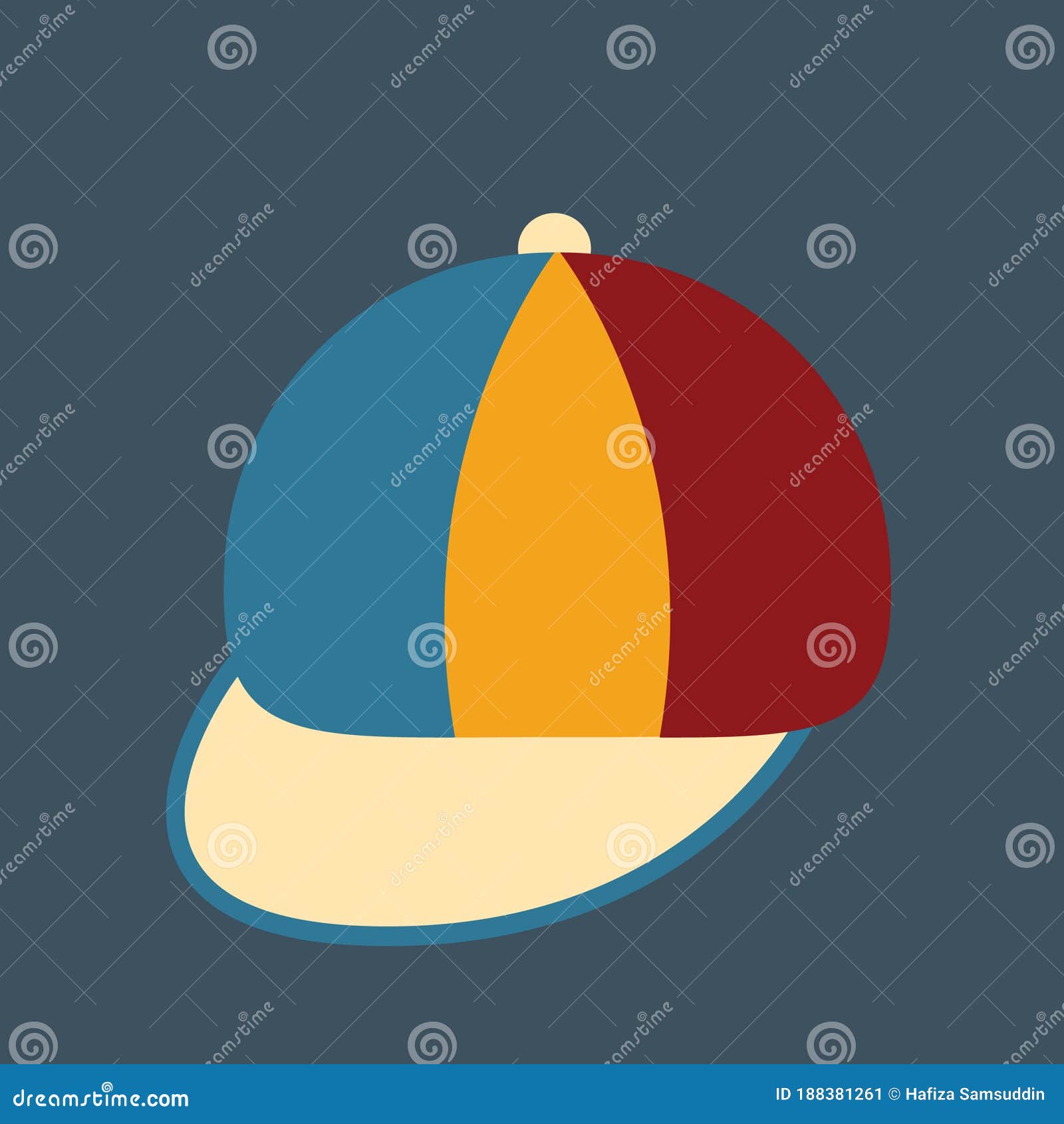 Cap. Vector Illustration Decorative Design Stock Vector - Illustration ...