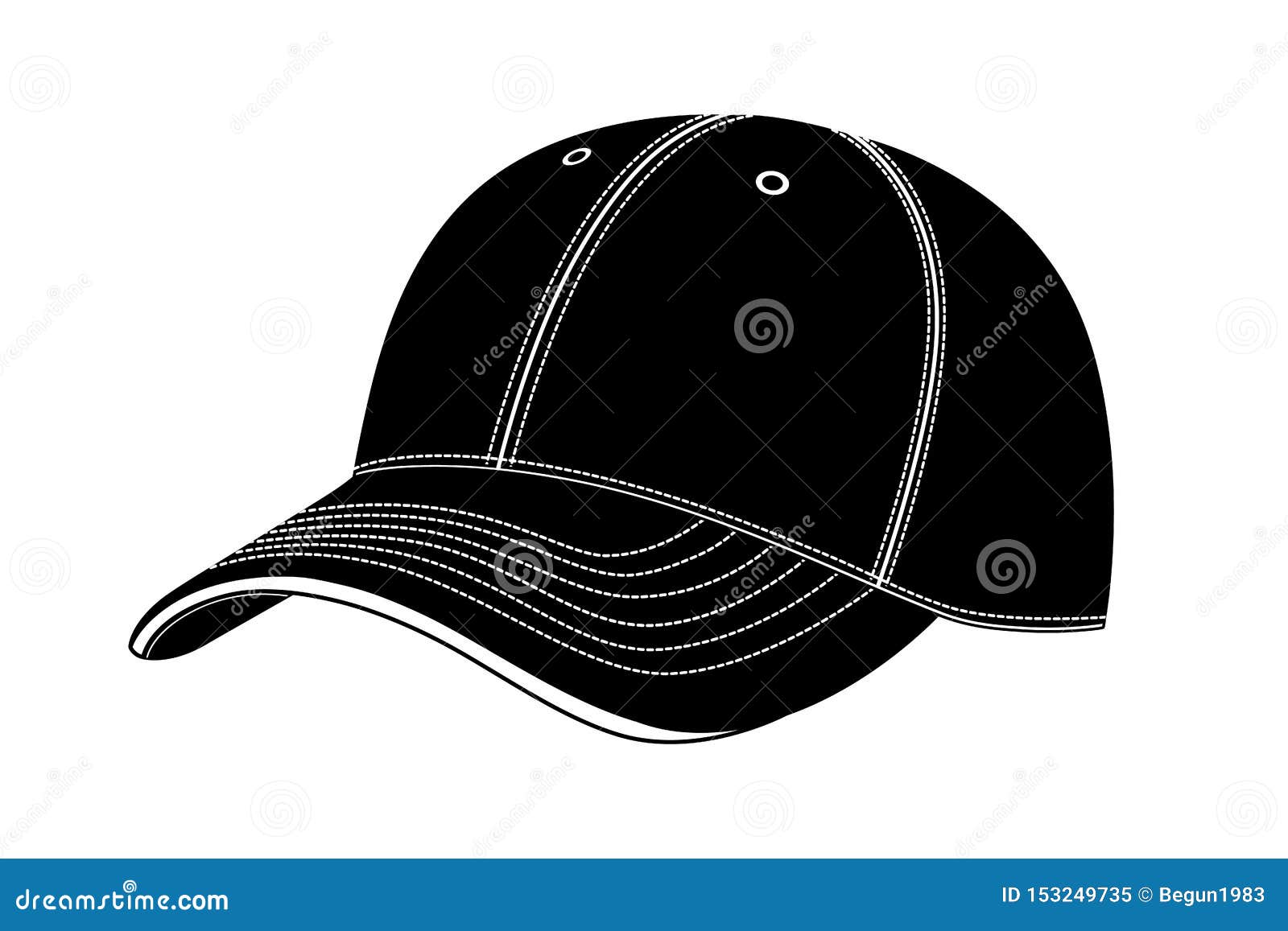 Cap in Vector on White Background. Stock Vector - Illustration of ...