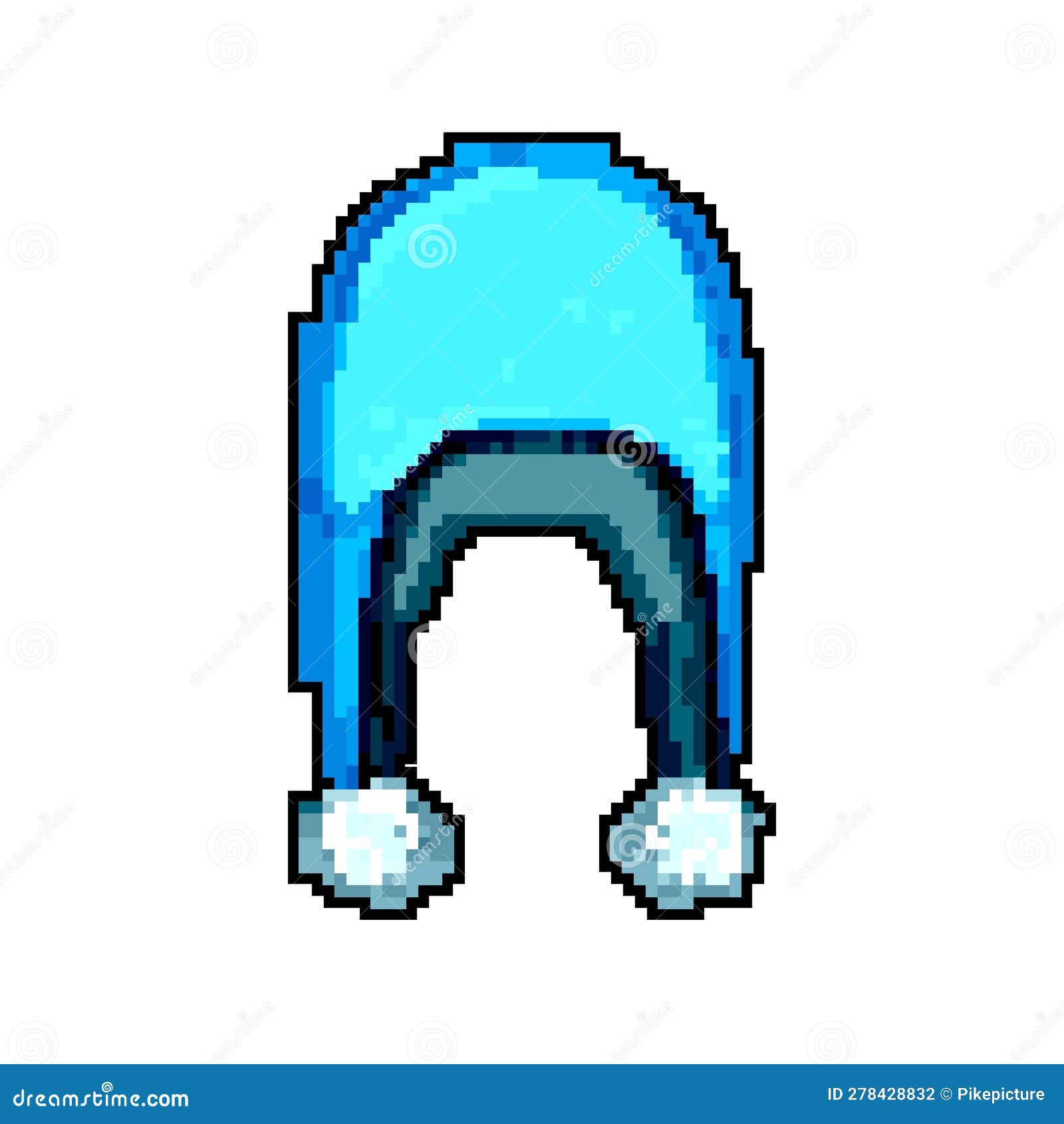 Cap Winter Hat Kid Game Pixel Art Vector Illustration Stock Vector ...