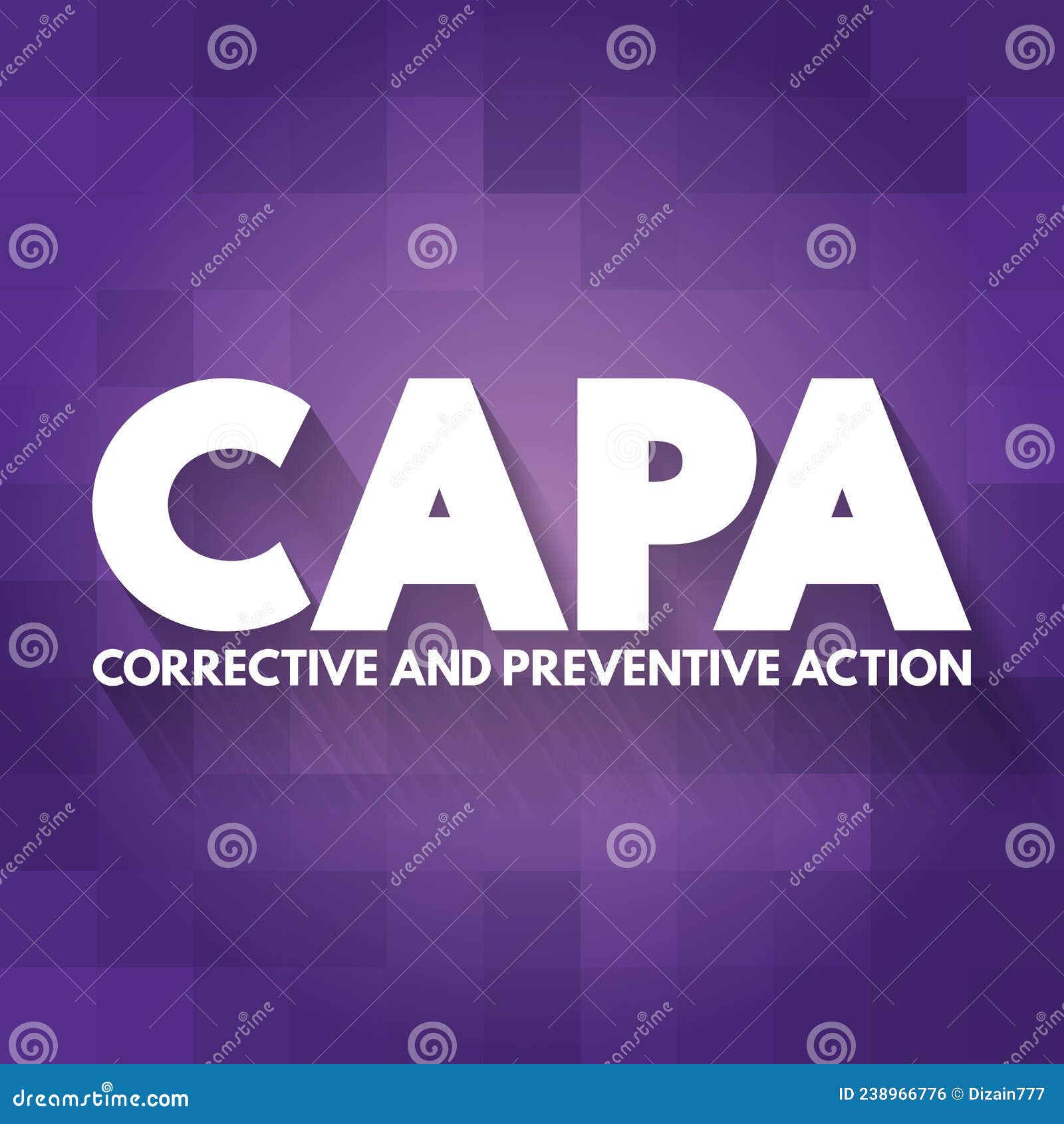 CAPA - Corrective And Preventive Action Acronym, Business Concept ...